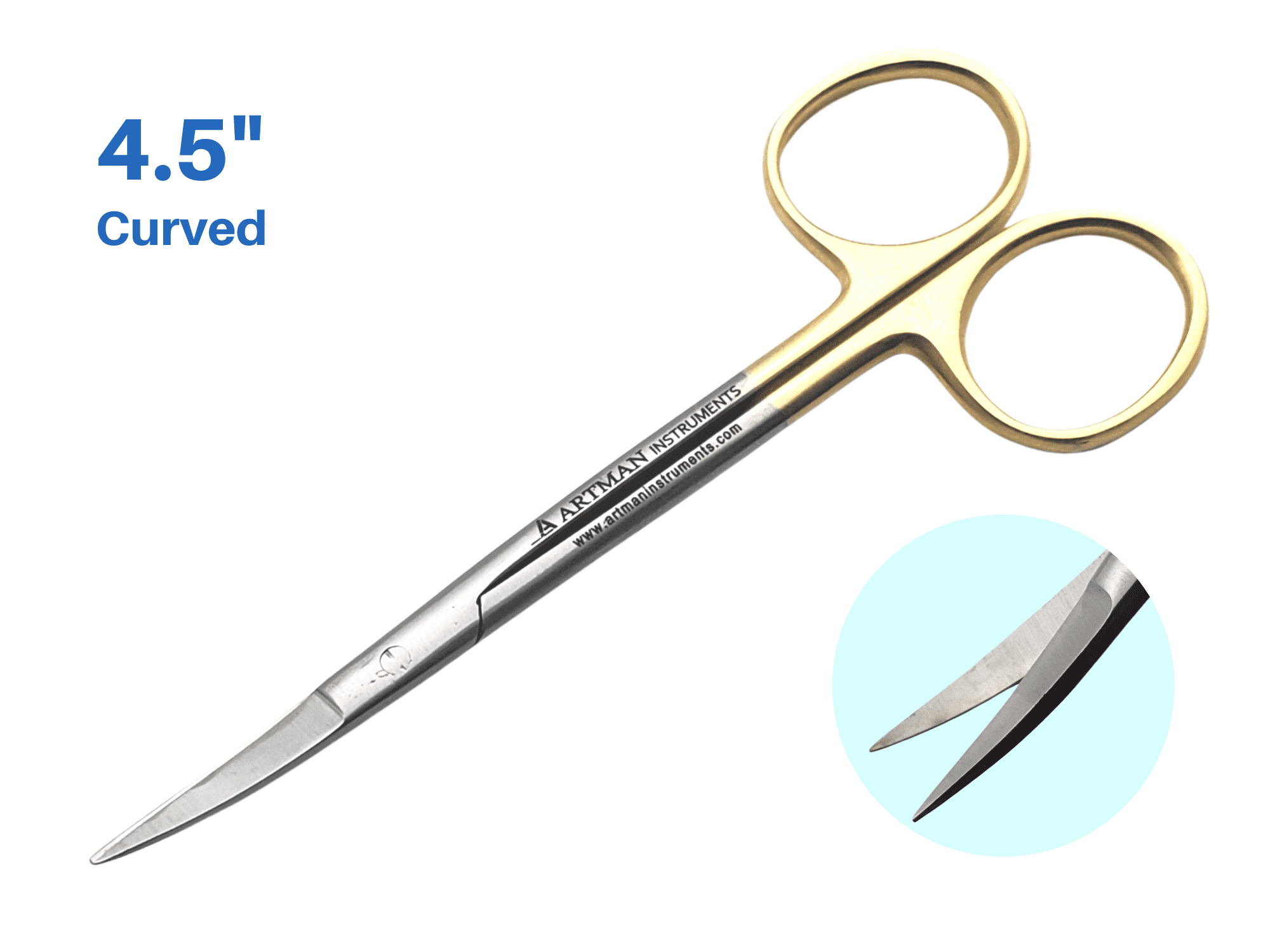 Goldman Fox Scissors 5 inches w/ TC Inserts Gold Plated Handle Artman ...