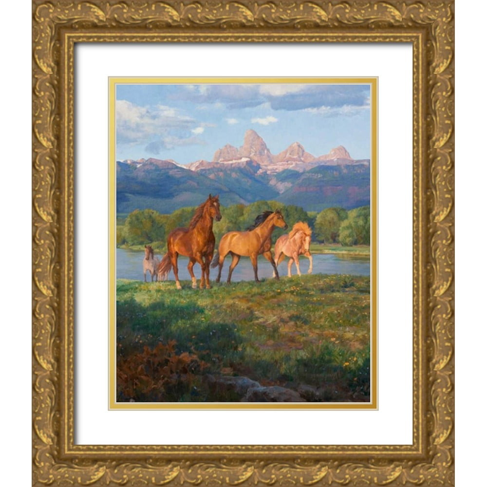 Goldrick, Claire 26x32 Gold Ornate Wood Framed with Double Matting ...