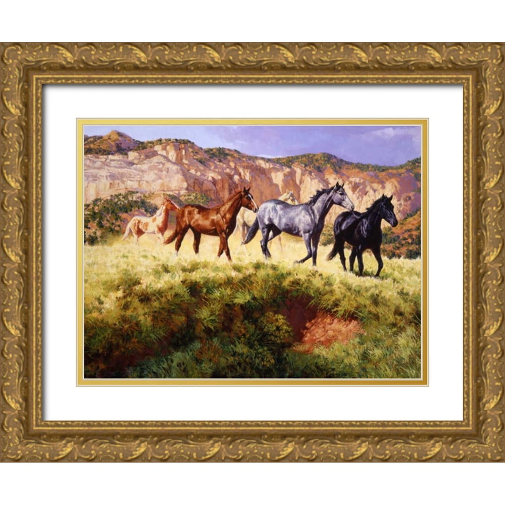 Goldrick, Claire 32x25 Gold Ornate Wood Framed with Double Matting ...