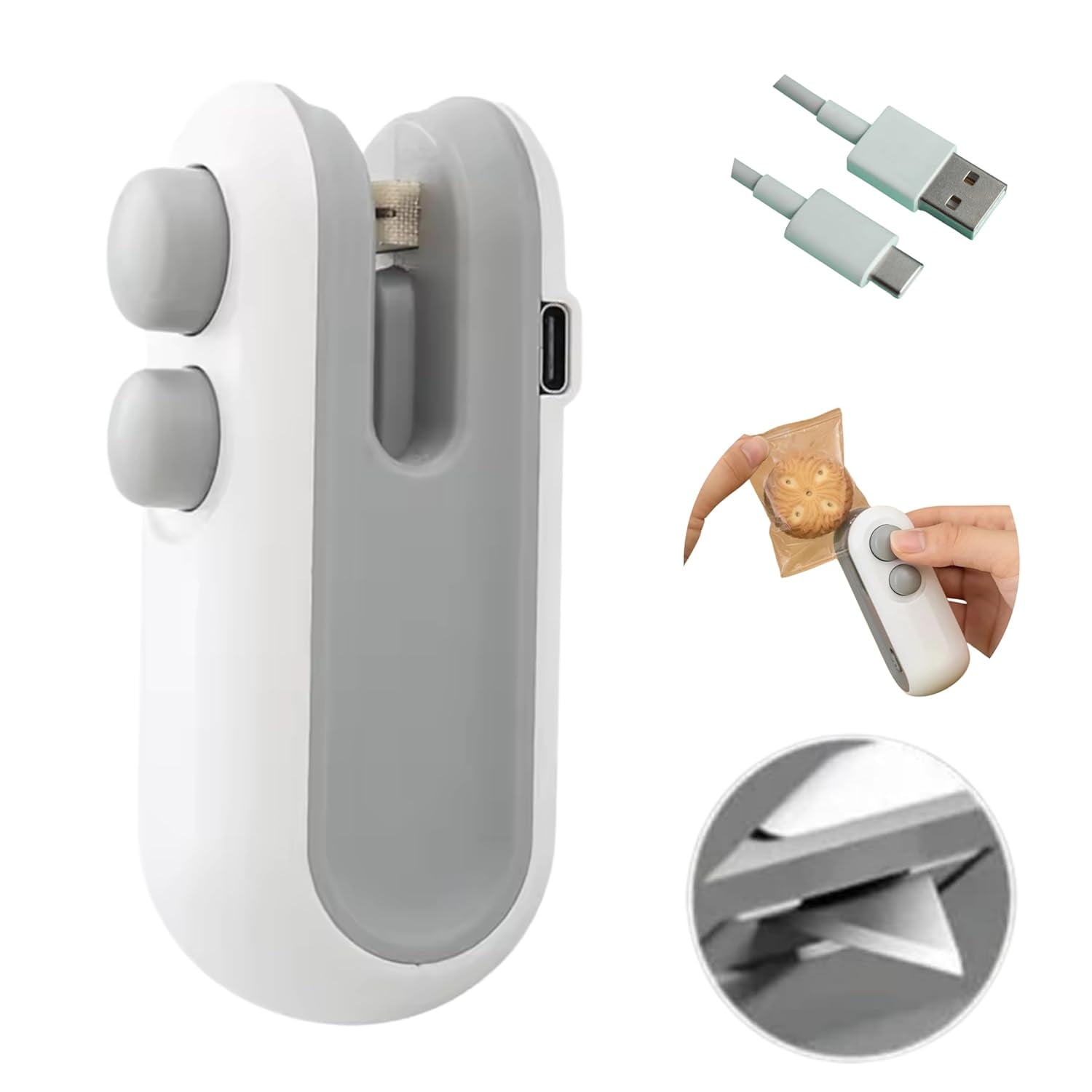 Goldson Dot Mini Portable Sealer Machine Handheld Heat Sealer for ...