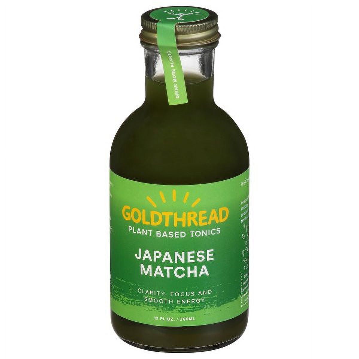 Goldthread 12 fl oz Japanese Macha Plant Based Tonic, Case of 6 ...