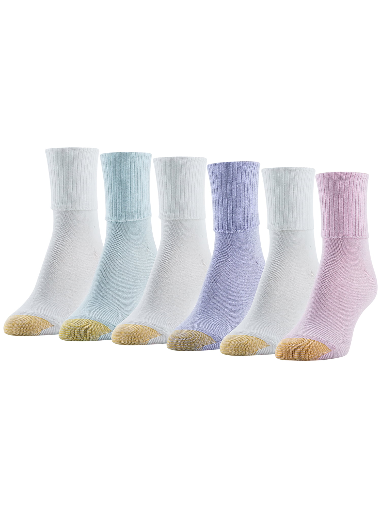 Goldtoe Edition Women's Turn Cuff Socks, 6 Pairs - Comfort, Durability ...