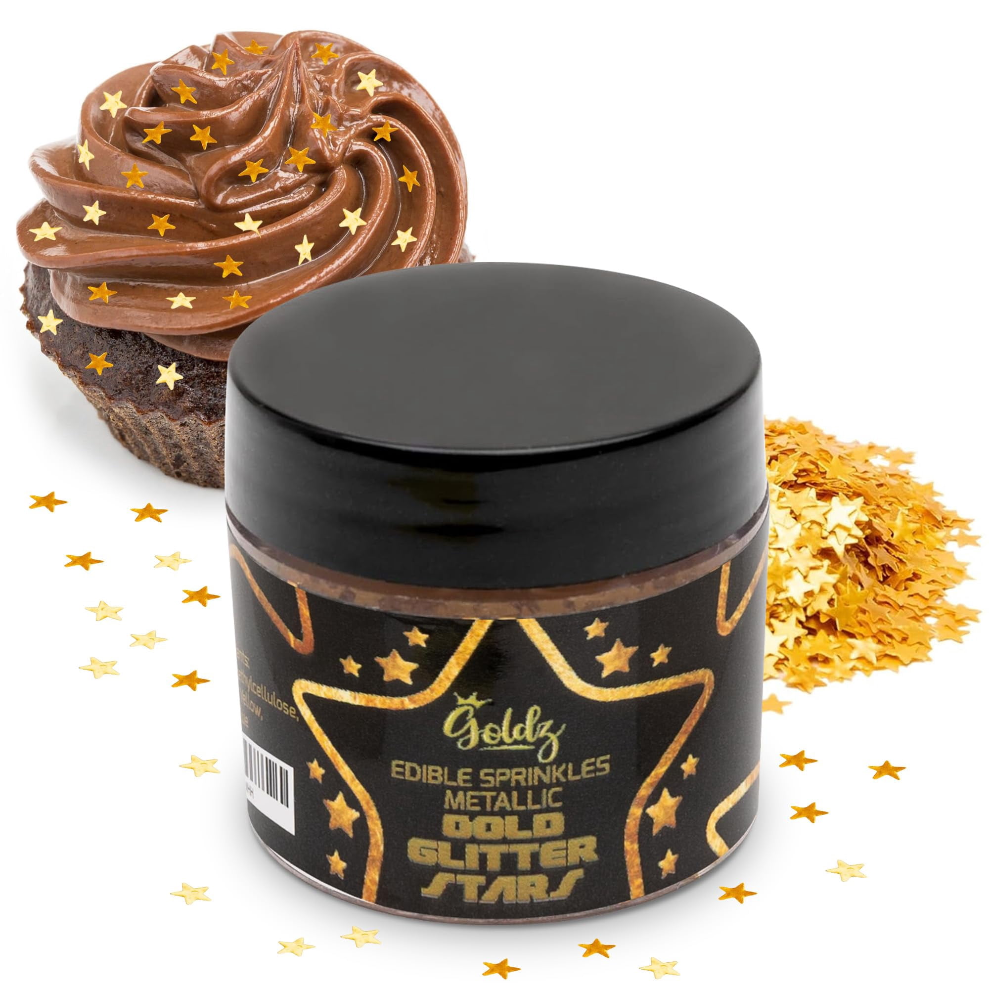 Goldz Edible Star Glitter OKA4 - Metallic Edible Stars Cake Decorating ...