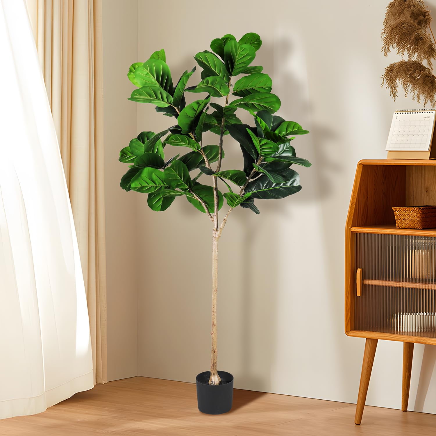 Goleray Artificial Fiddle Leaf fig Tree 5 FT Tall (1Pc) Artificial ...