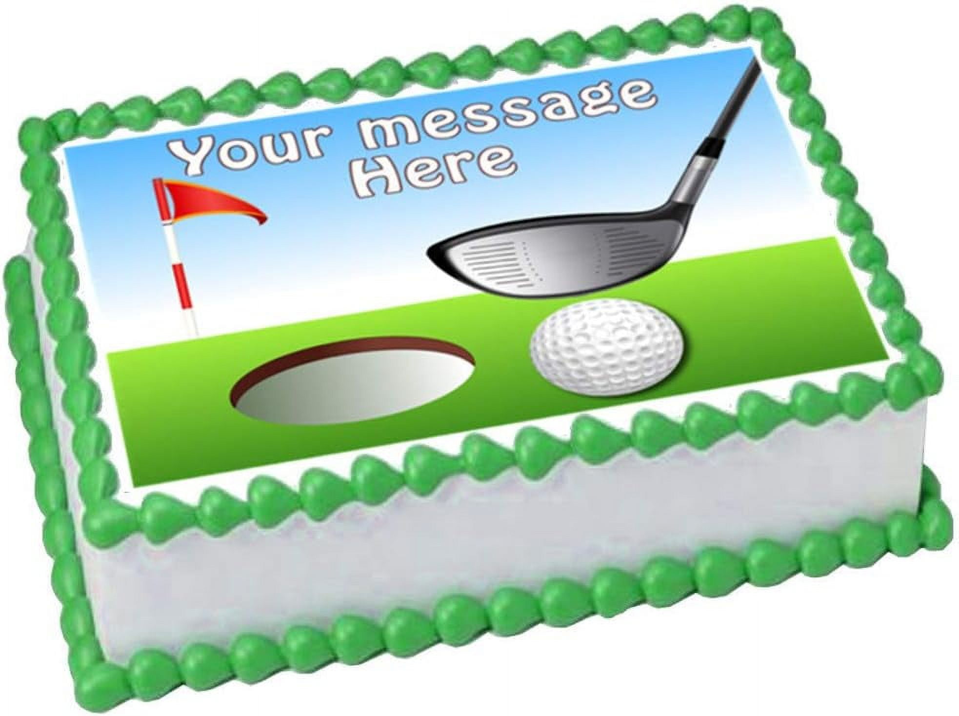 Golf 1/4 sheet (10.5 x 8 in.) Edible cake topper image Birthday Party ...