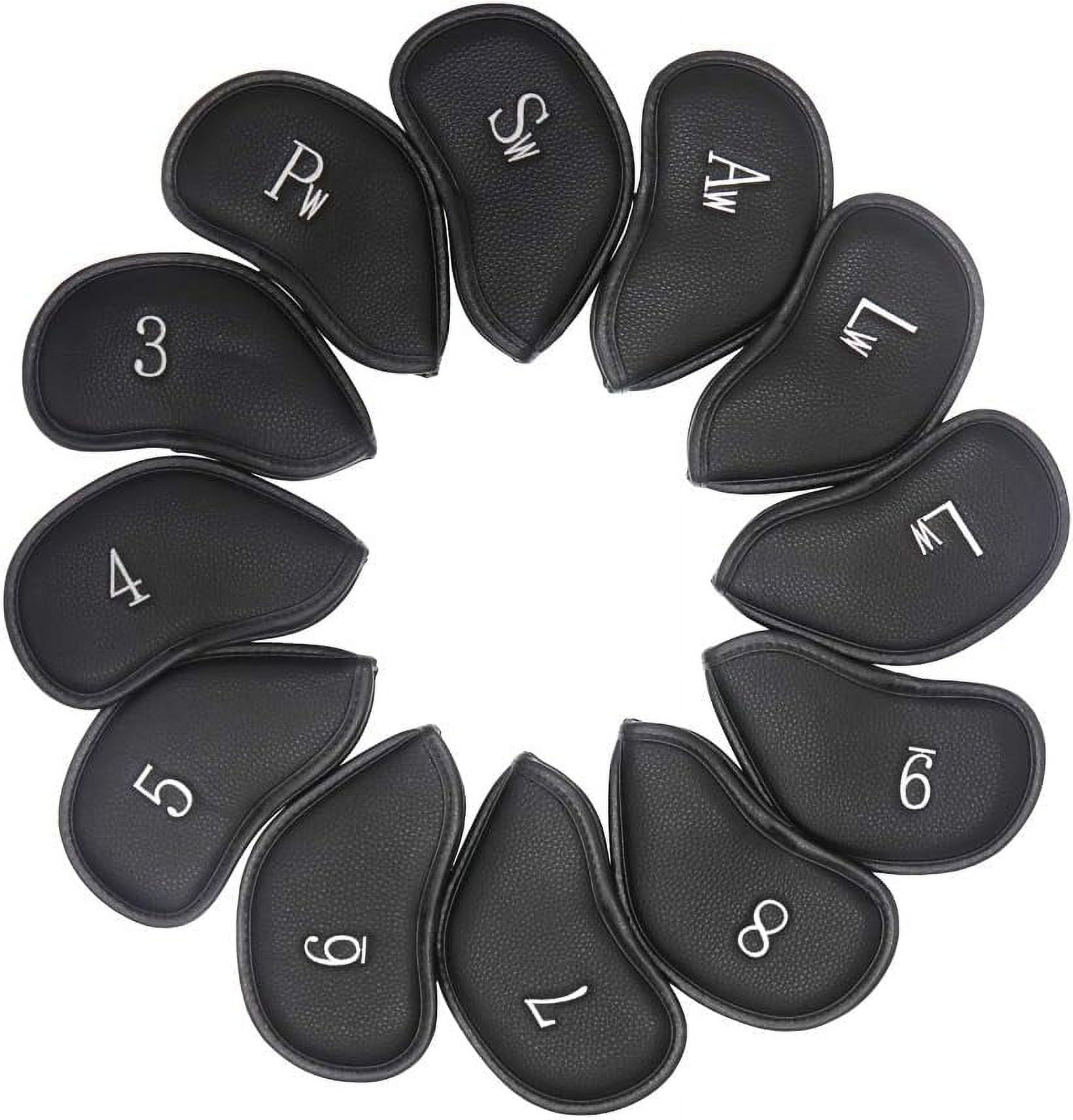 Golf 12pcs PU Thick Synthetic Leather Golf Iron Head Covers Set ...