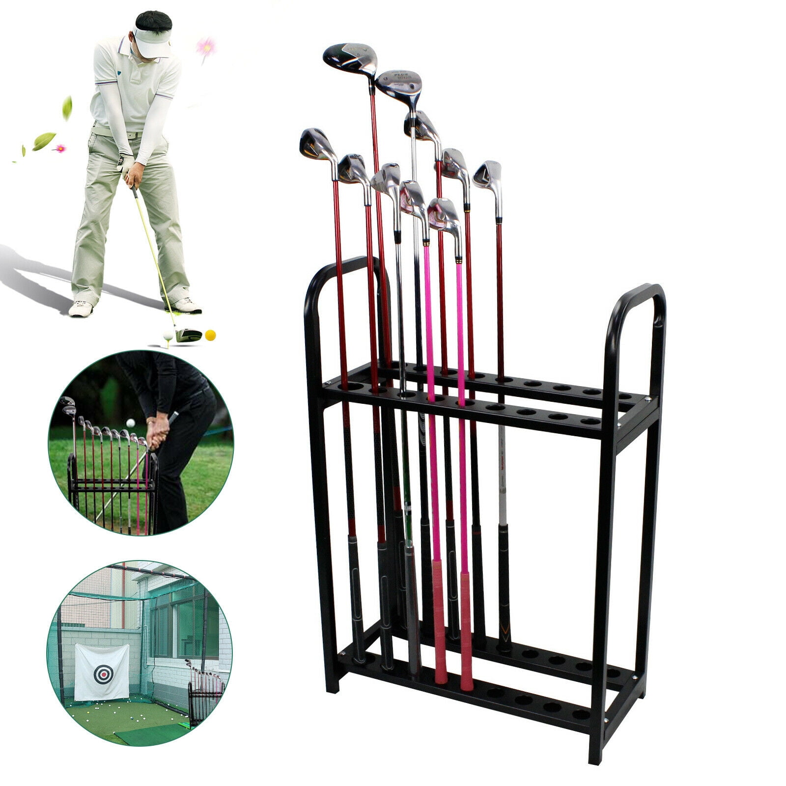 Golf 18-Hole Cue Display Stand Golf Club Organizers Golf Club Rack Golf ...