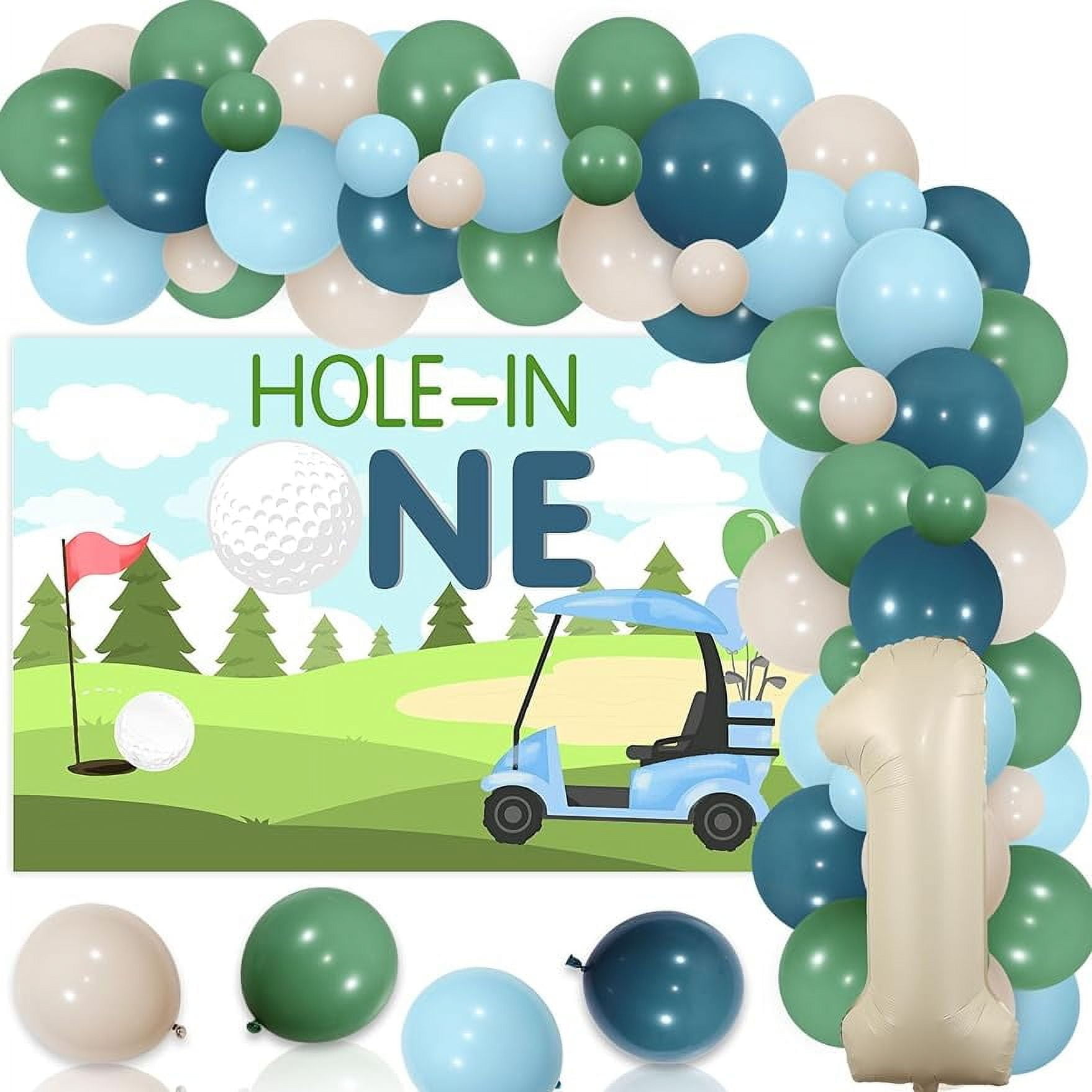 1st Boy's Golf Birthday Party Decorations, Balloons Arch, Banner ...