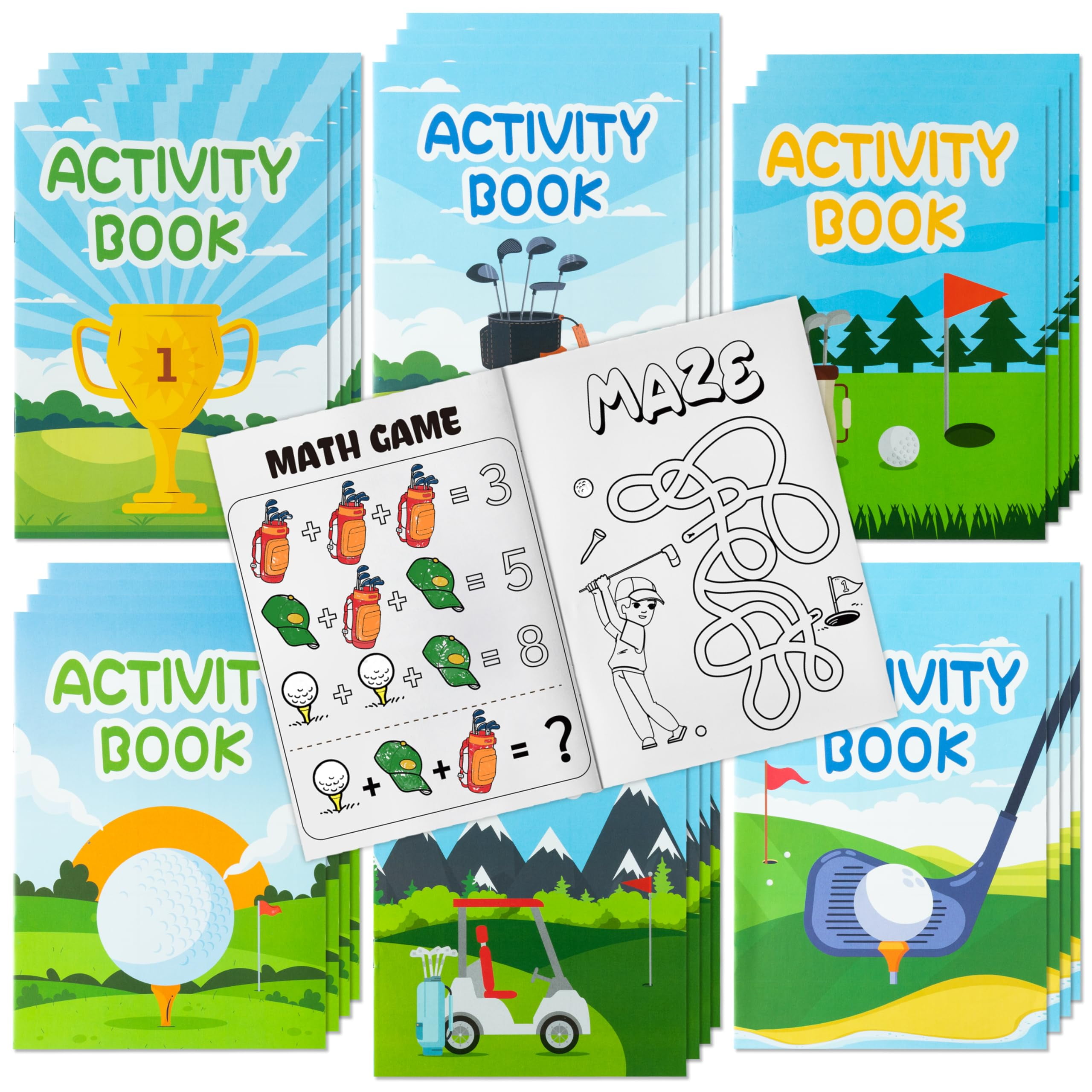 Golf Activity Books for Kids - Sports Golf Theme Games Coloring Book ...