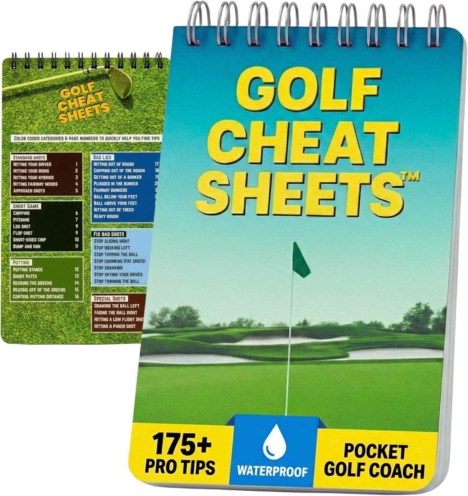 Golf Aid Pocketbook with or Without Yardage Cards - Reference Guide for ...