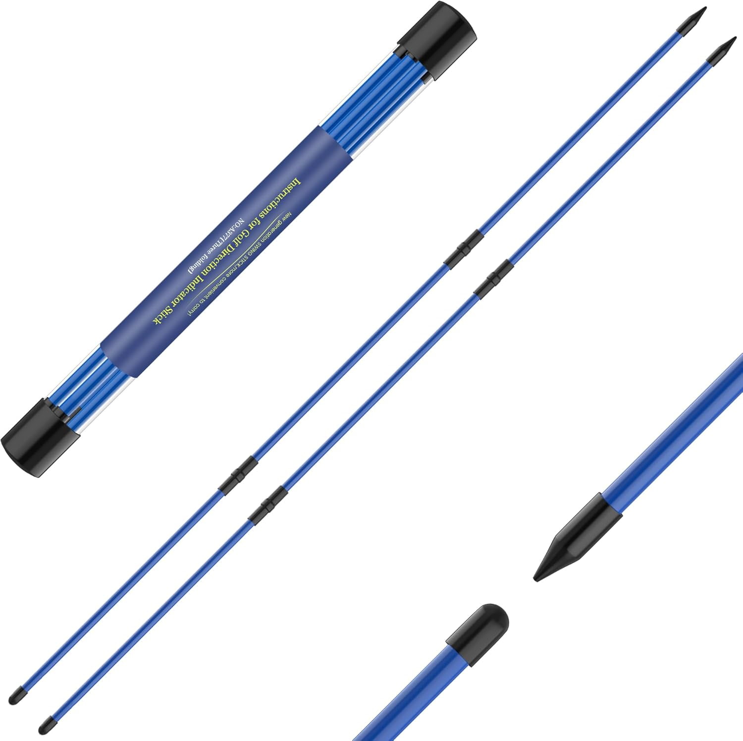 Golf Alignment Sticks 2 Pack,Upgraded 48" Collapsible Alignment Stick ...