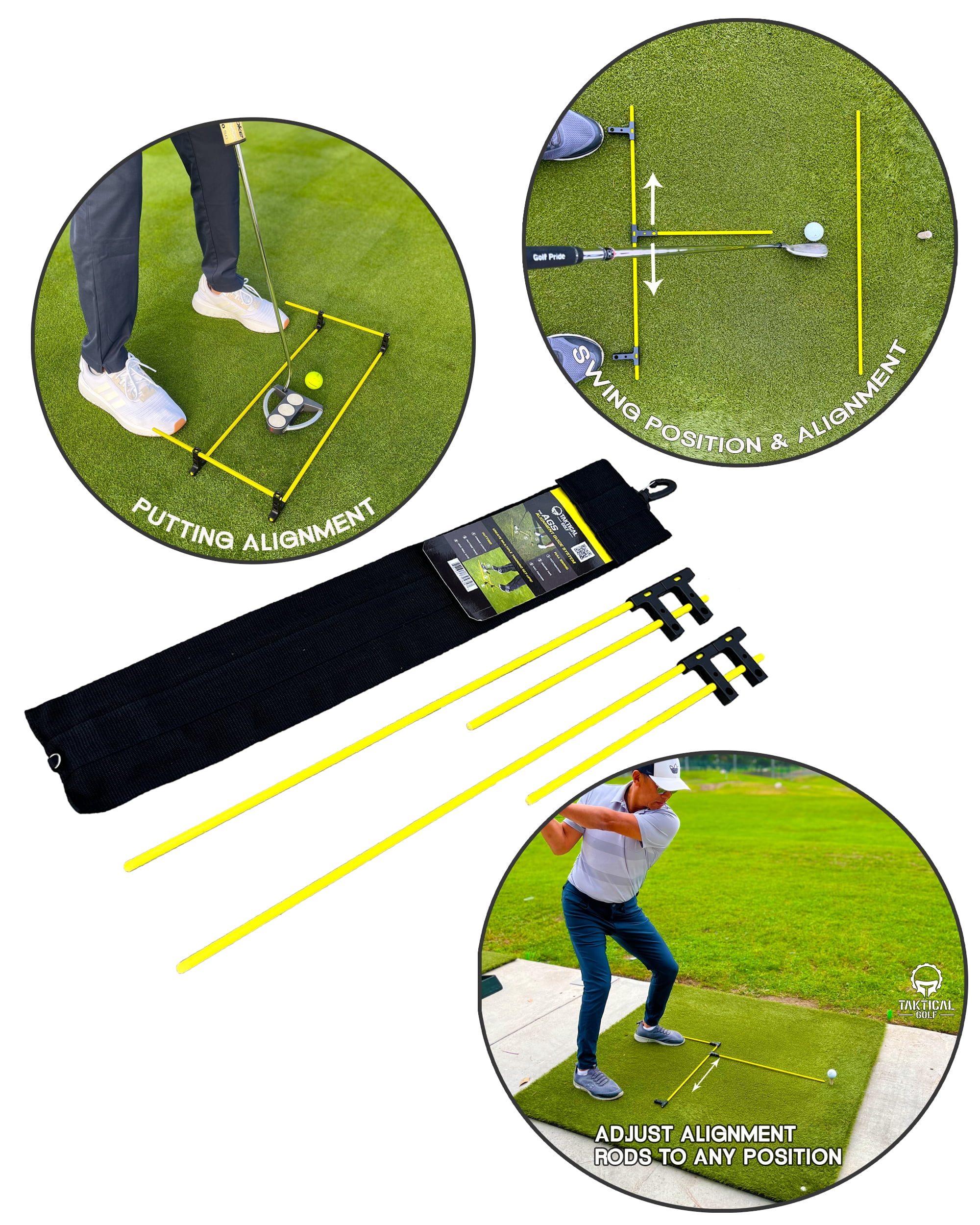 Golf Alignment Sticks - Golf Alignment Guide Swing - Putting Alignment ...