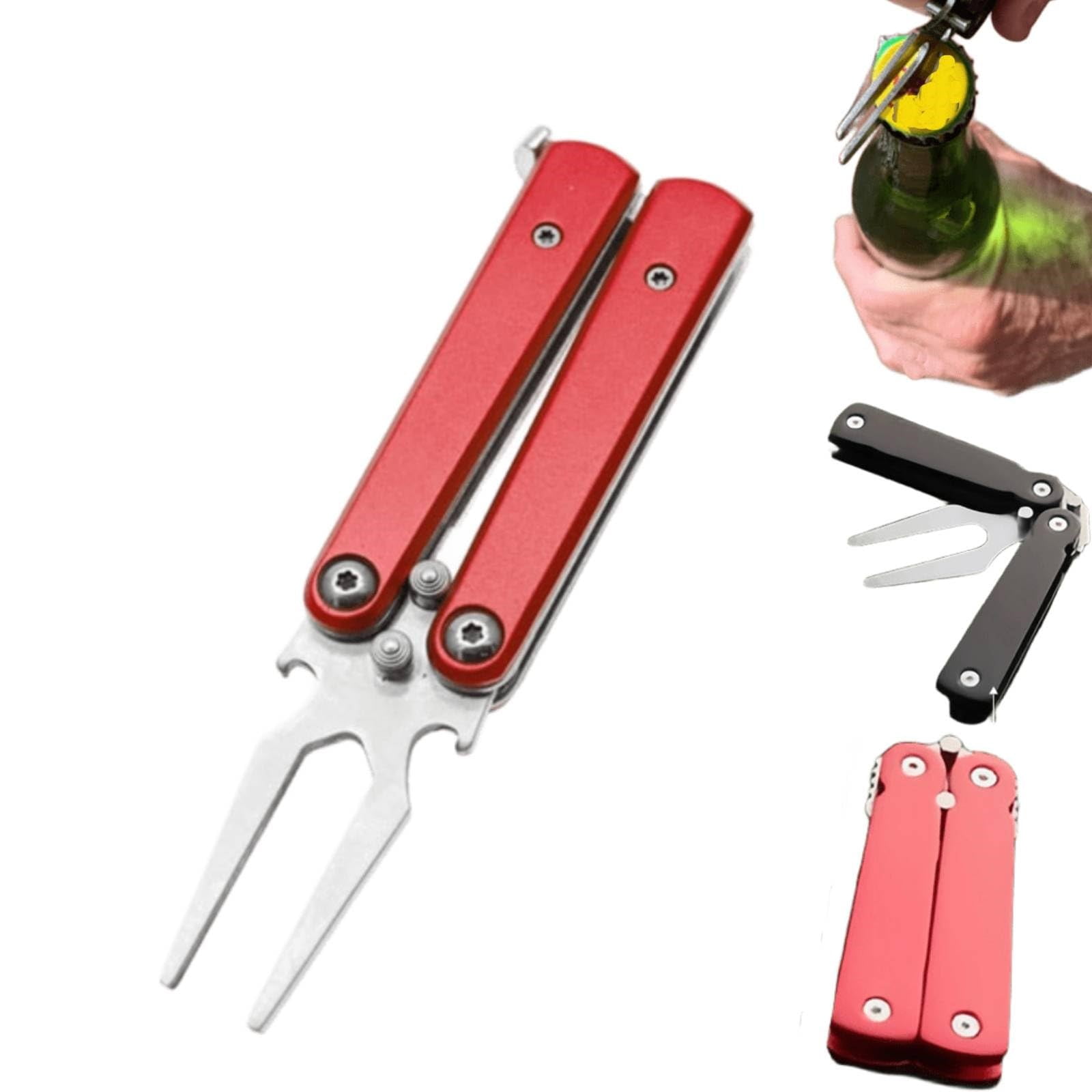 Golf Alloy Forks - Golf Divot Repair Tool, Metal Foldable Butterfly ...