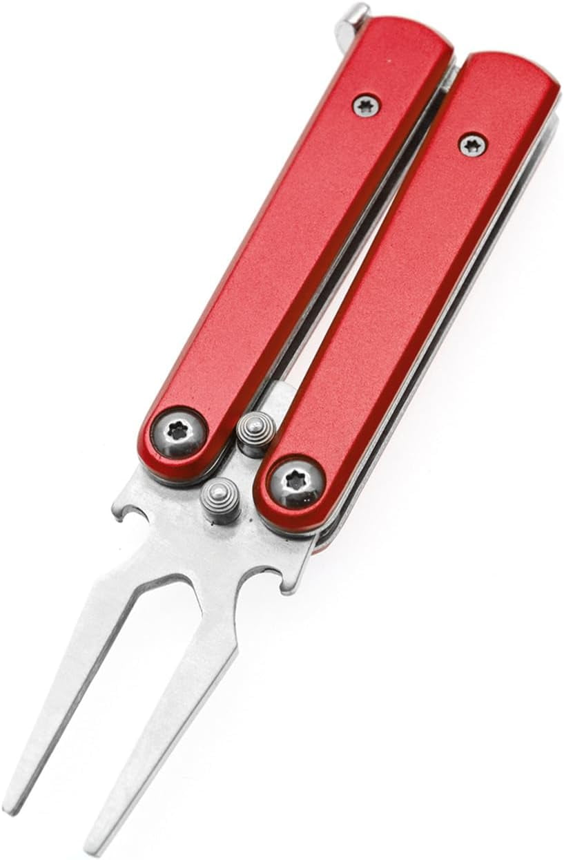 Golf Alloy Forks – Metal Foldable Butterfly Divot Repair Tool with ...