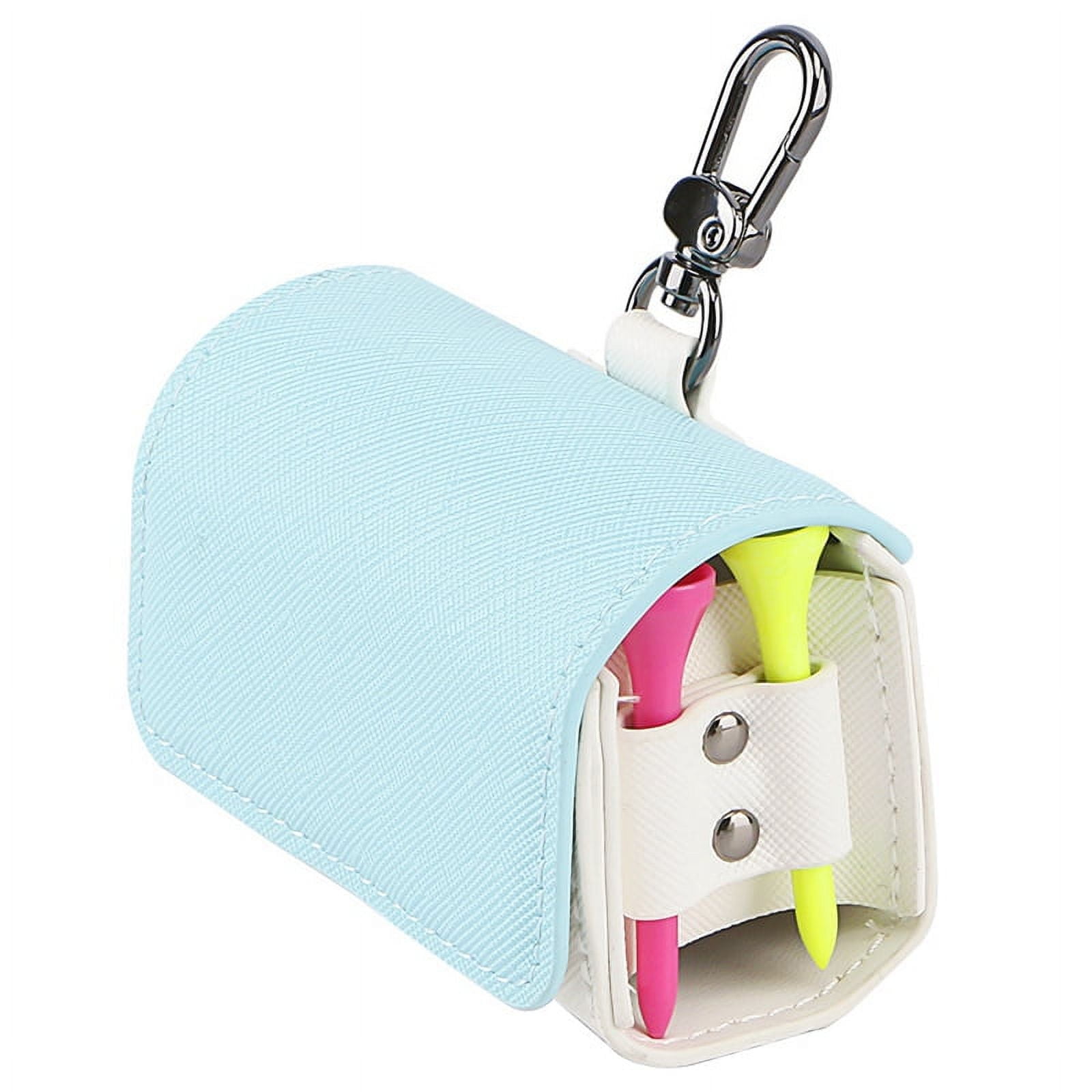 Golf Bag Pouch Color-Blocked Golf Tees Bag Pouch Holder Magnetic Metal ...