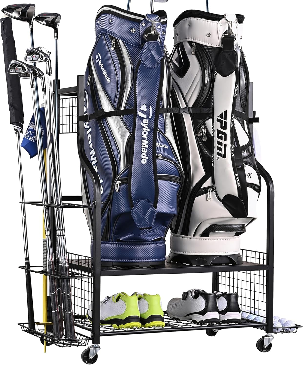 Golf Bag Storage Garage Organizer, Extra Large Size Golf Bag Storage ...