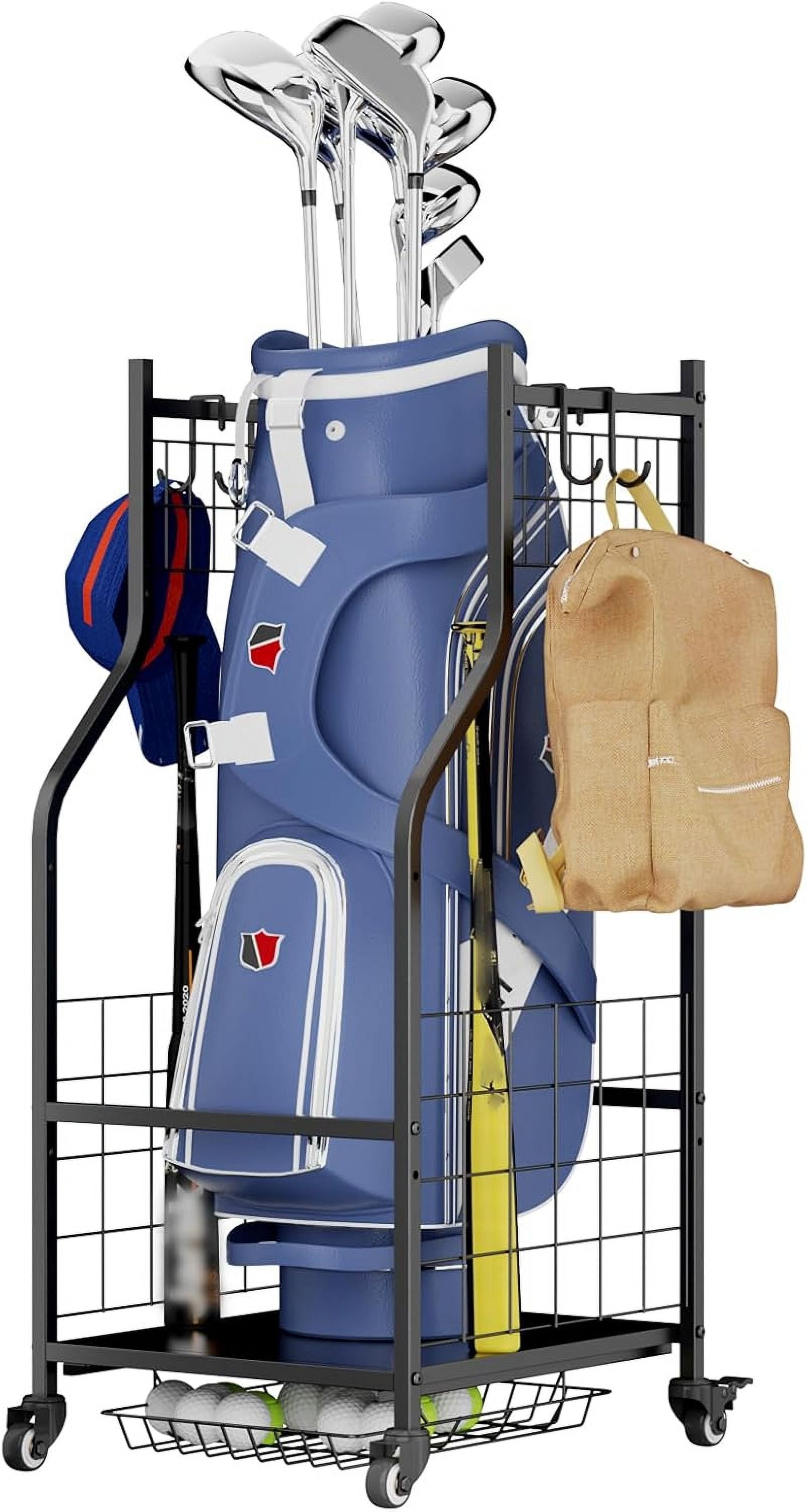 Golf Bag Storage Garage Organizer,Golf Club Bag Storage Rack for Garage ...