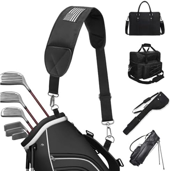 Golf Bag Strap Replacement Golf Bag Shoulder Strap Adjustable Single ...
