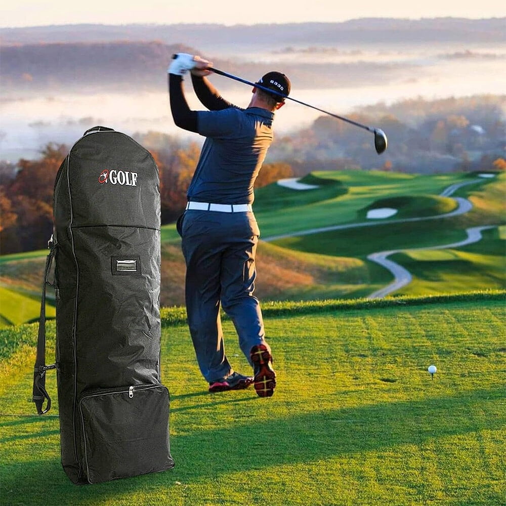 Golf Bag Travel Case Wheels: Rolling Hard Cover Carrier, Airline ...