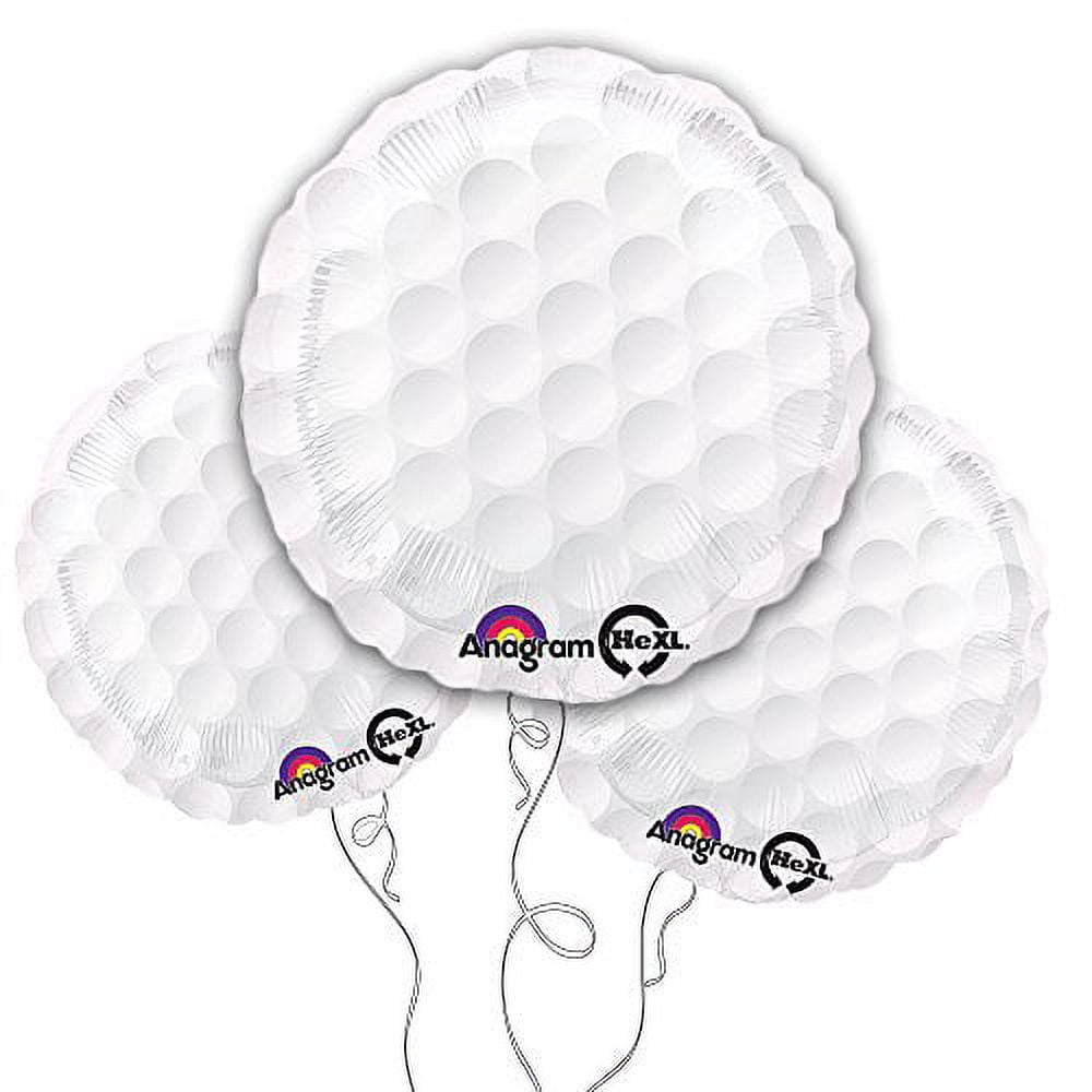 Golf Ball 18" Mylar Balloon 3pk - Walmart.com