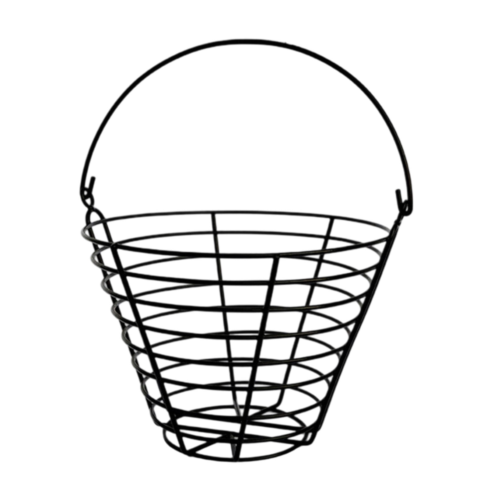 Golf Ball Basket Container Holds 50 Balls, Stainless Steel Range Bucket ...