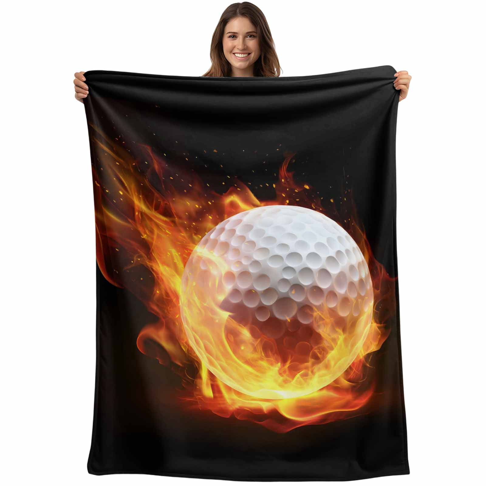 Golf Ball Blanket Soft Cozy Warm Throw Blanket for Couch, Plush Fuzzy ...