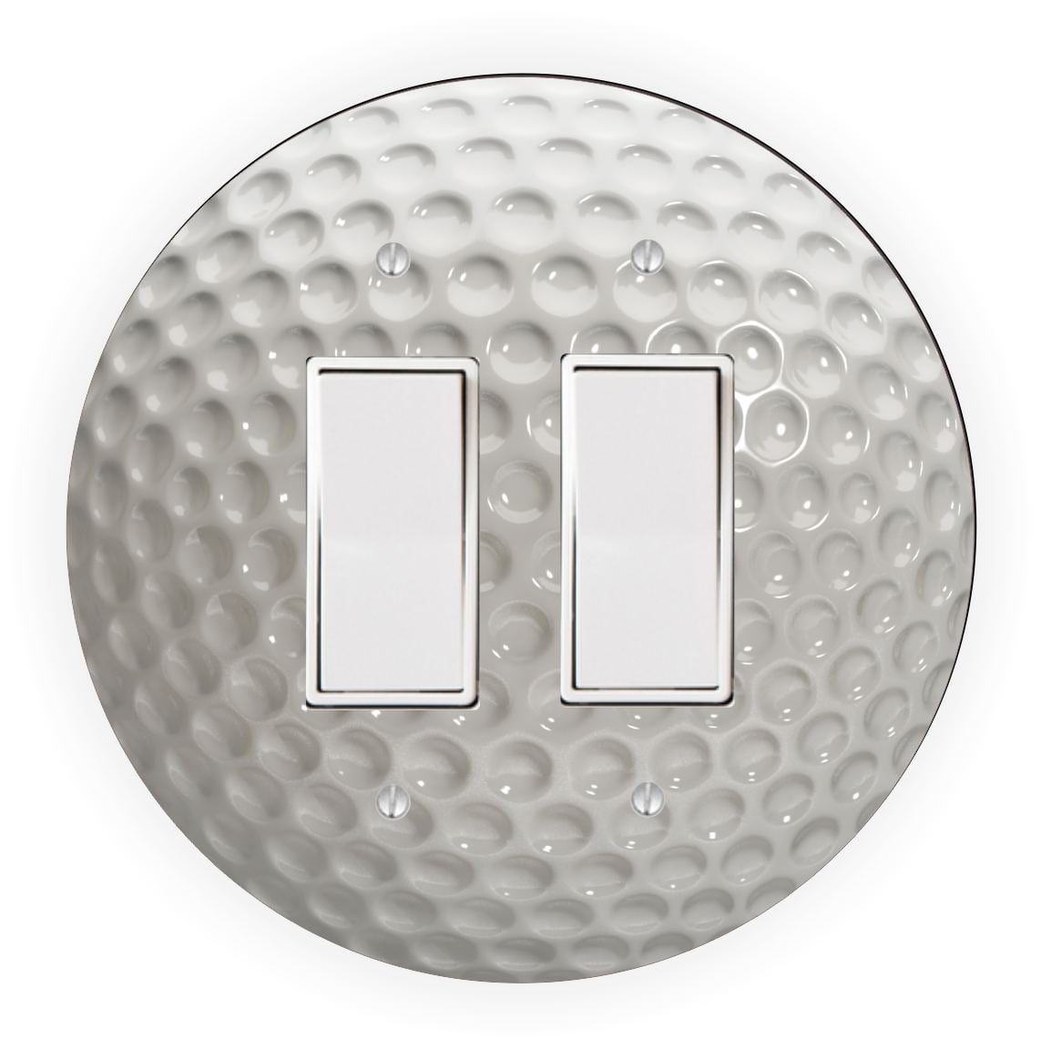 Golf Ball Design - Round Light Switch Plate Cover - Double Rocker ...