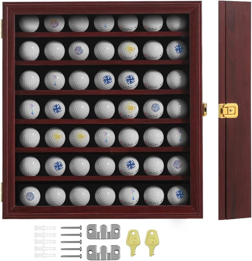 Golf Ball Display Case - Golf Ball Holder Gift for Golf Enthusiasts ...