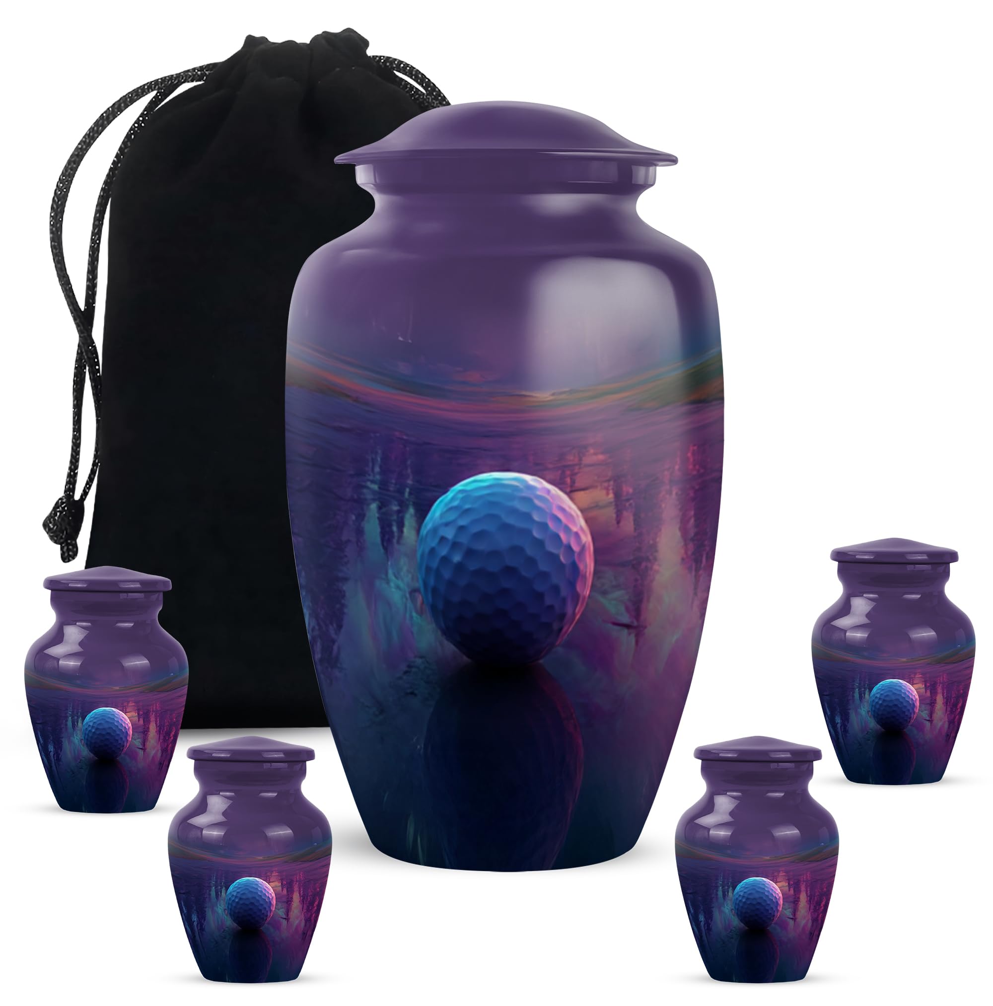Golf Ball Funeral Urn for Cremation, Small Keepsake Urns for Ashes for ...