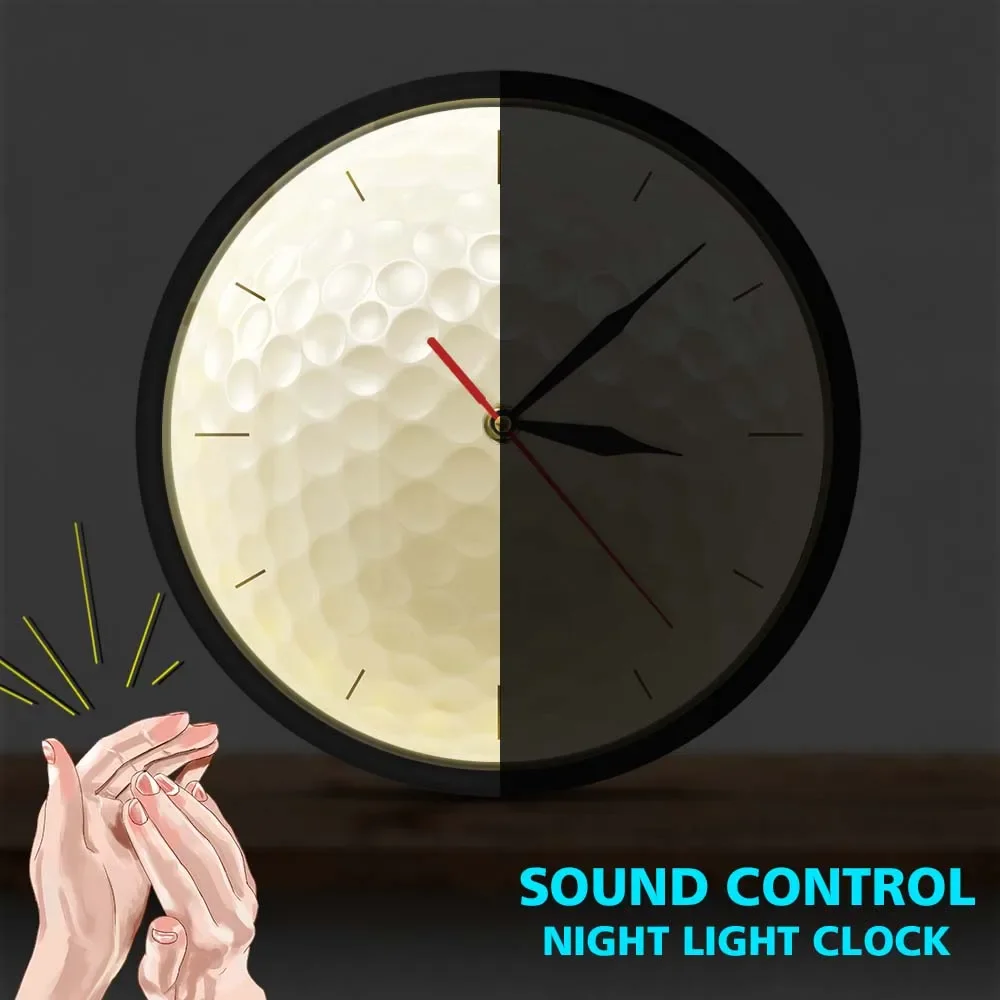 Golf Ball Green Oxygen Light Friendship Sport Wall Clock Club Decor ...