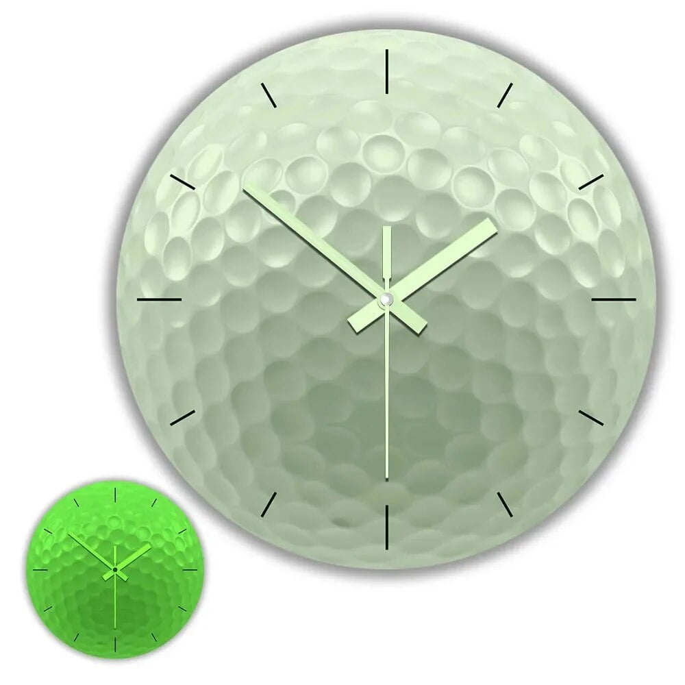 Golf Ball Green Oxygen Light Friendship Sport Wall Clock Club Decor ...