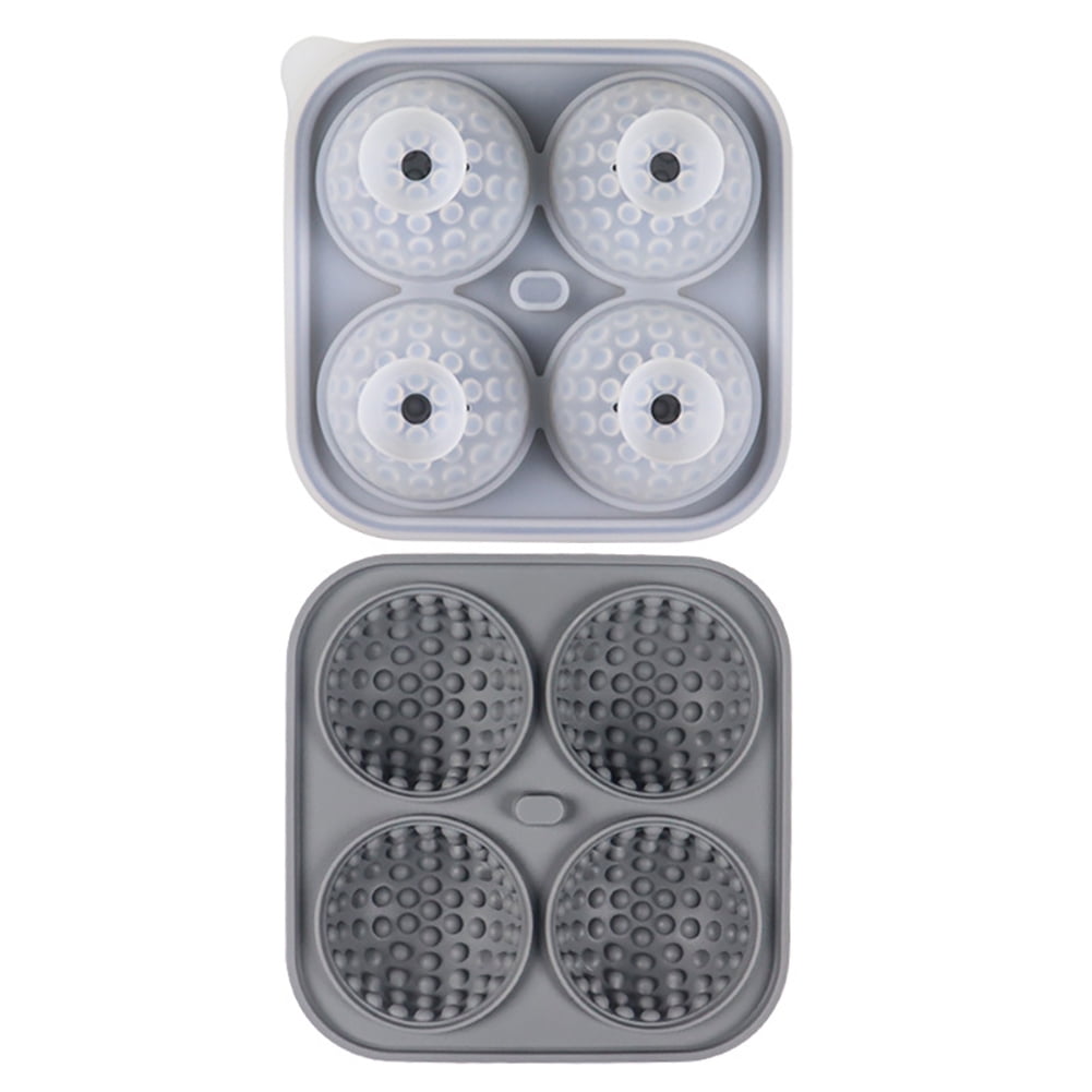 Golf Ball Ice Block Mould Ice Balls Tray Mould 4 Ice Balls Silicone Ice ...