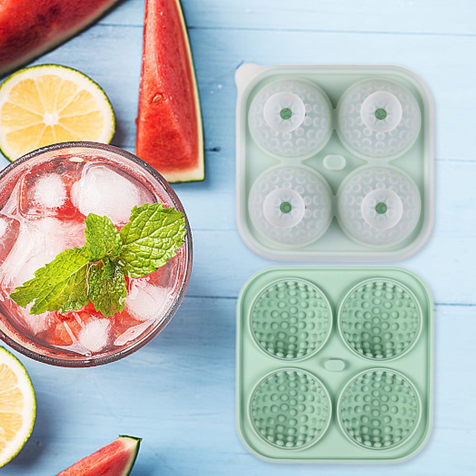 Golf Ball Ice Maker Mold | Silicone Whiskey Cocktail Ice Tray | Easy Demolding Self-Sealing ...