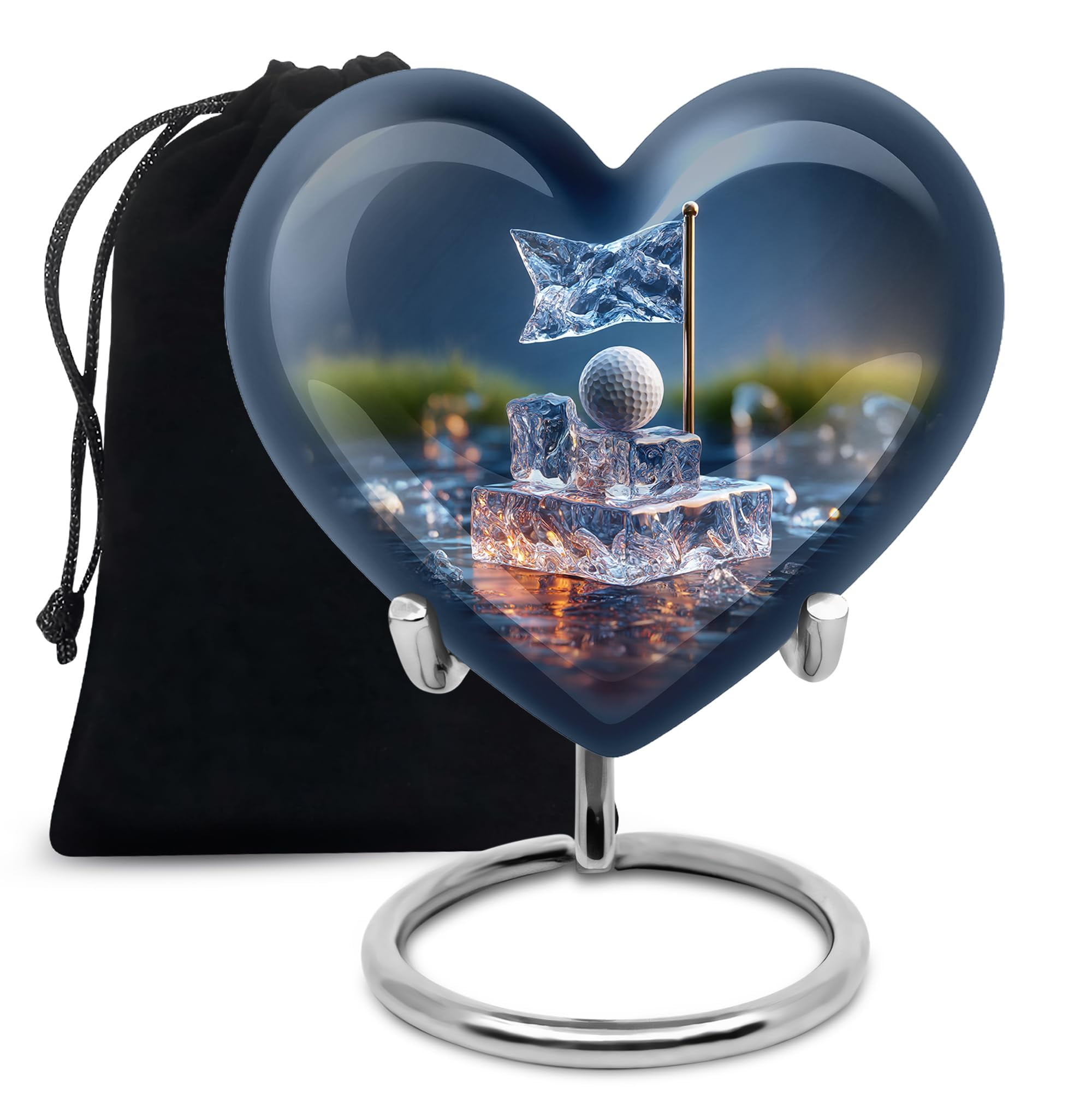 Golf Ball Large Urns For Mother And Father, Heart Urn For Adult Human ...