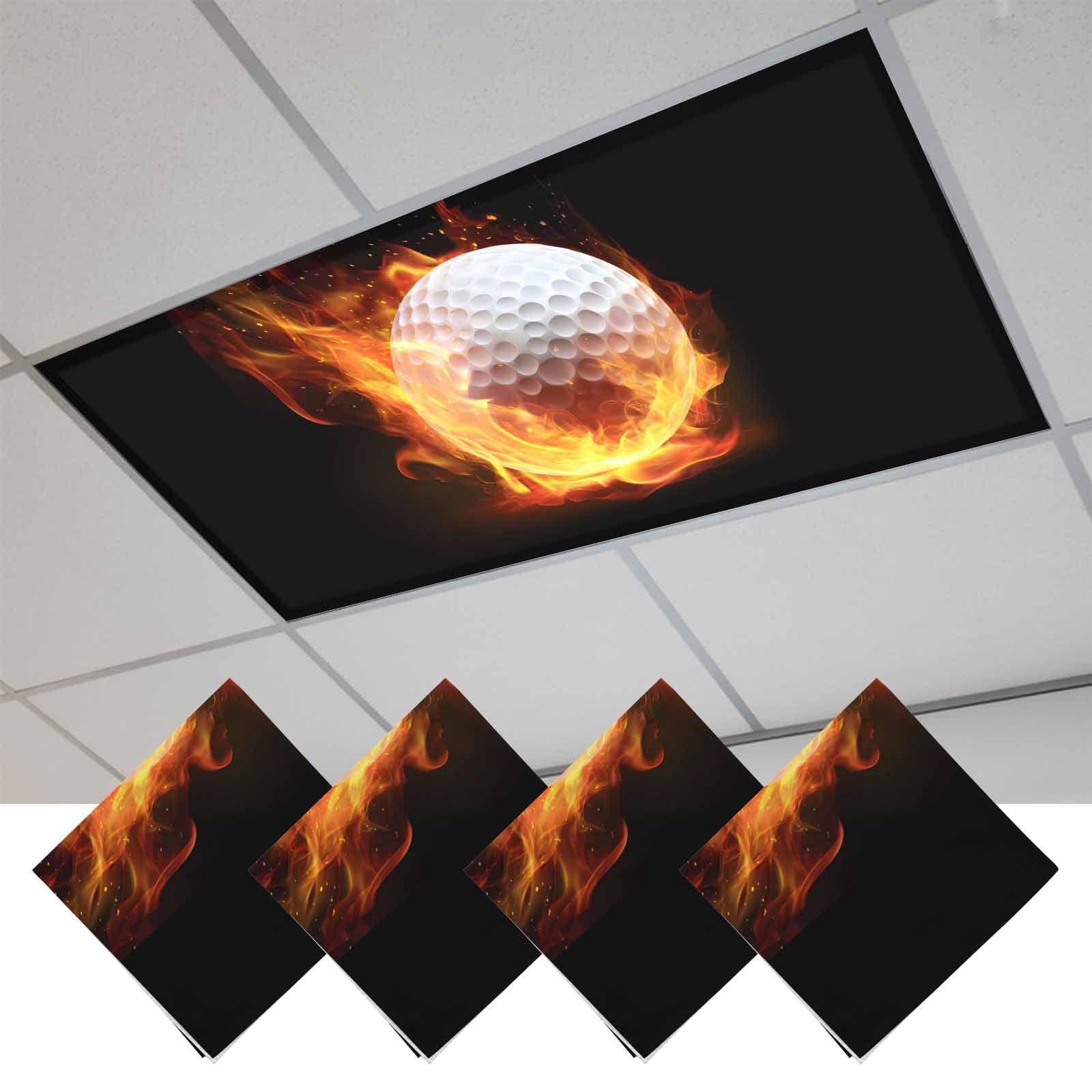 Golf Ball Magnetic Fluorescent Light Covers for Ceiling Lights 2x4Ft ...
