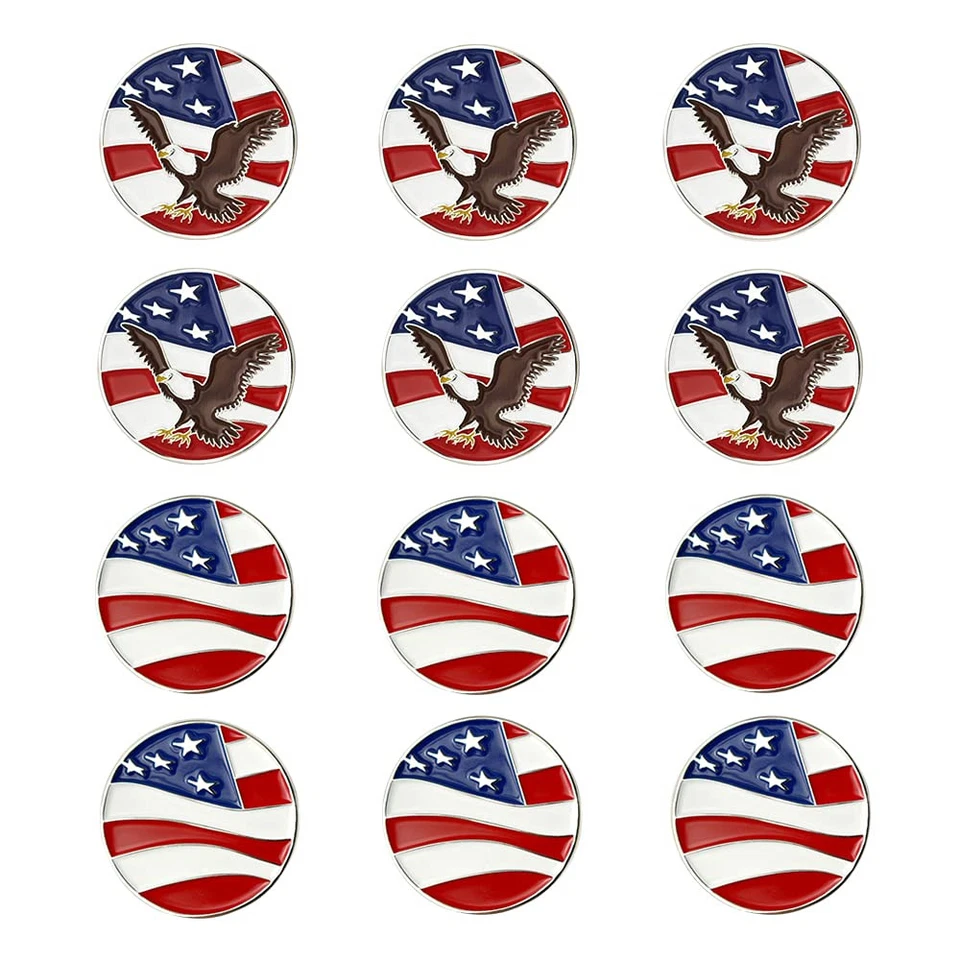 Golf Ball Markers Assorted Patterns Value Pack of 12 Golf Gifts, Golf ...