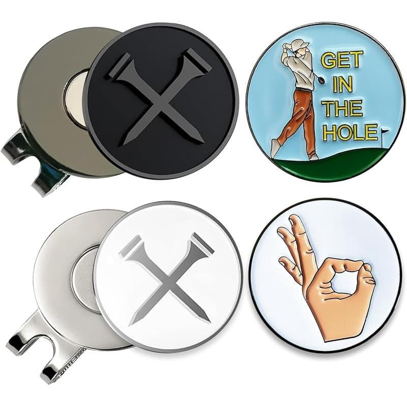 Golf Ball Markers Personlized Logo Enamel with A Strong Magnetic Hat ...