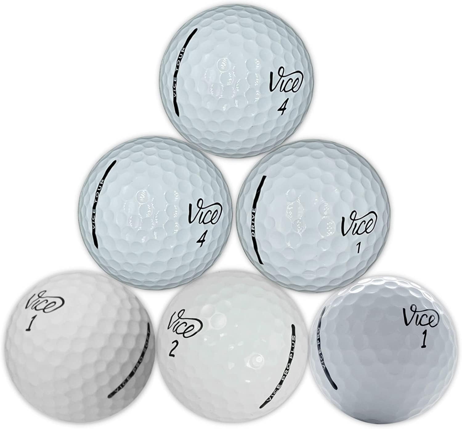 Golf Ball Monkey Recycled Vice Golf Balls White Mix 24 Pack - 5A / Mint ...