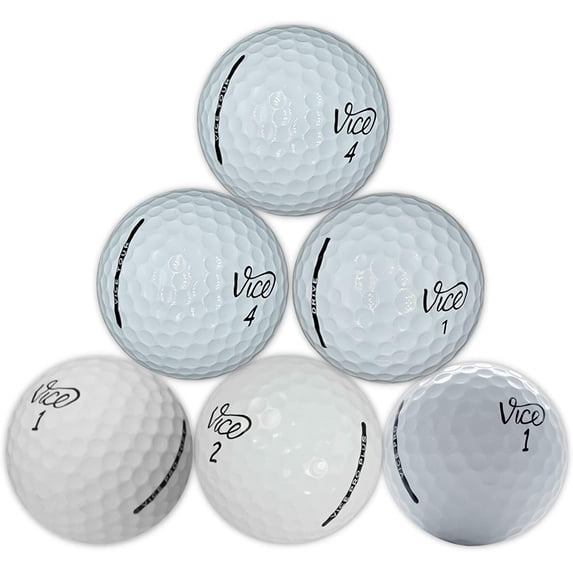 Golf Ball Monkey Recycled Vice Golf Balls White Mix 24 Pack - 5A / Mint ...