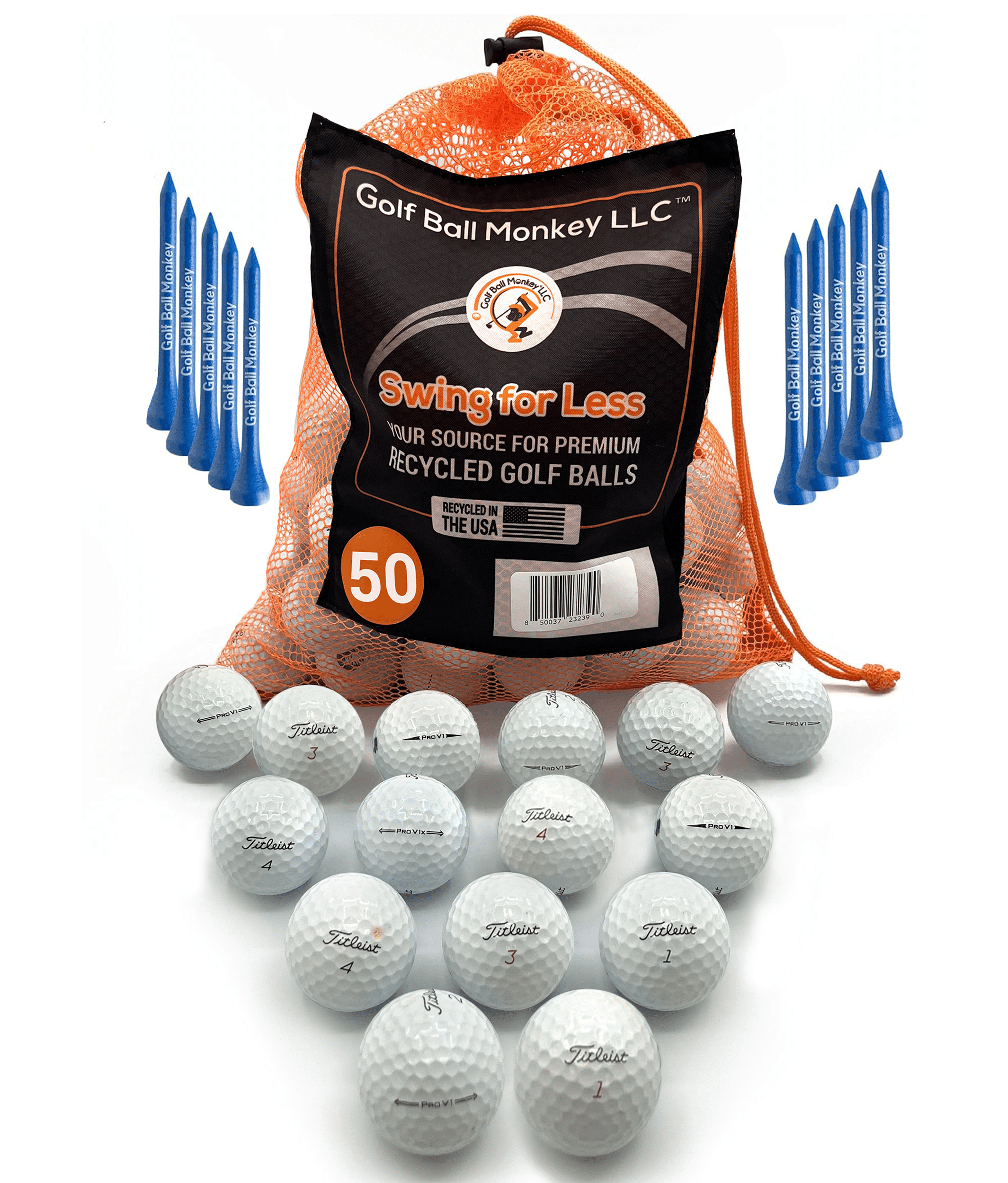 Golf Ball Monkey White & Pro V1x Golf Balls Mix 4A- 50 Pk Pro V1 Golf ...