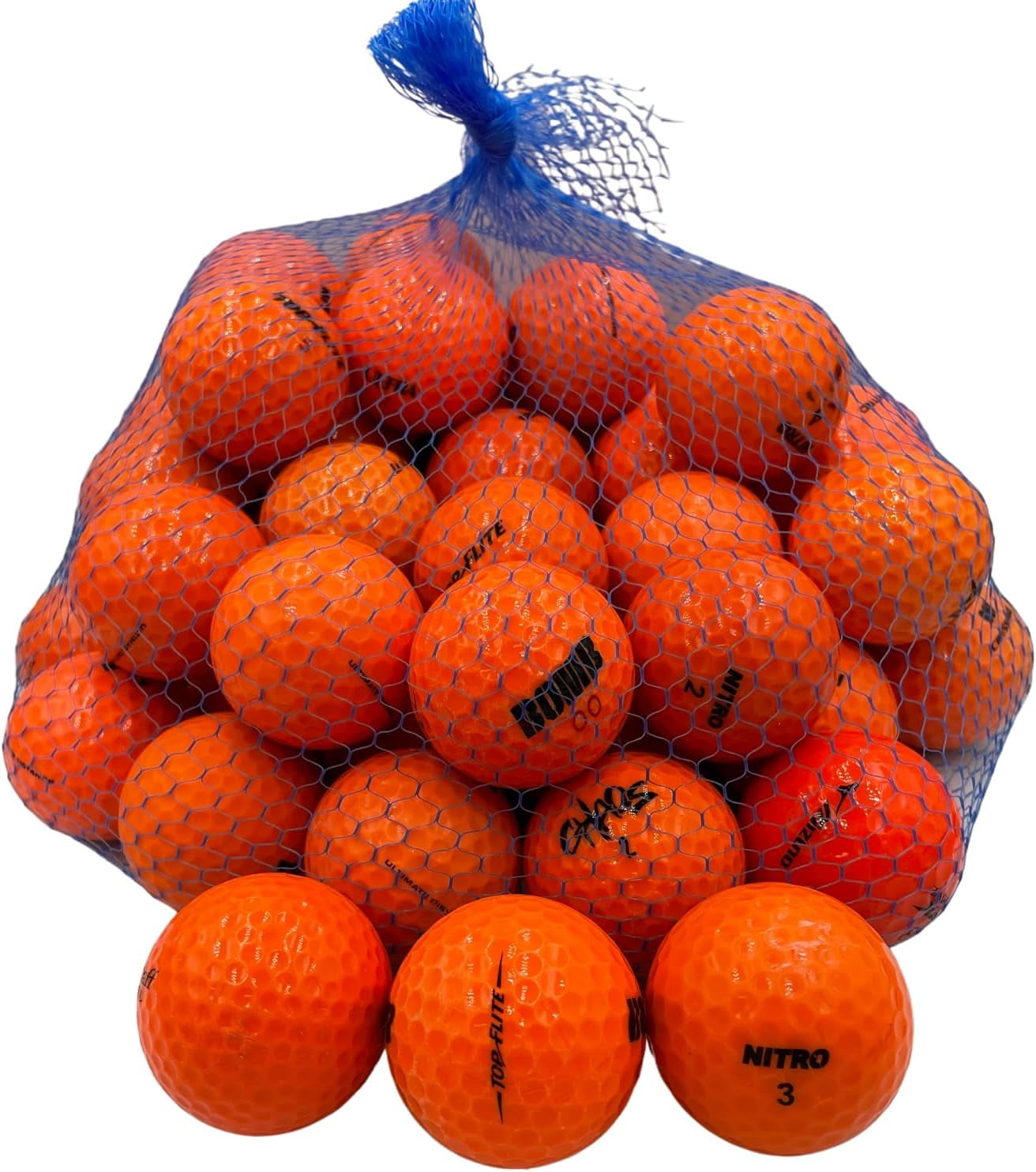 Golf Ball Planet - 50 Pack Orange Recycled Golf Balls (4A / Near Mint ...