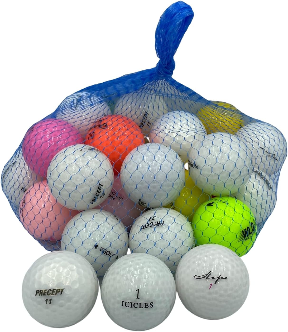 Golf Ball Planet - Crystal Color Mix Recylced Golf Balls (24 Pack, 4A ...