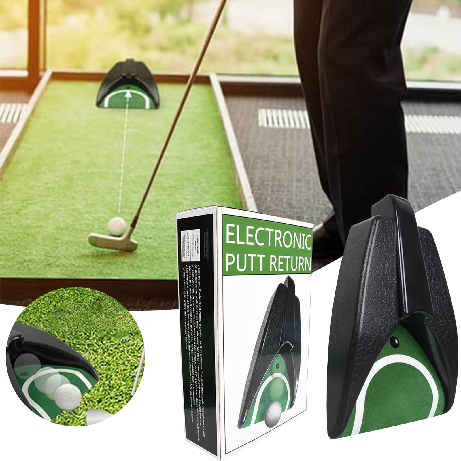 Golf Ball Return Putting Unit Automatic Returning Machine Indoor Golf Putt Returner Hole ...