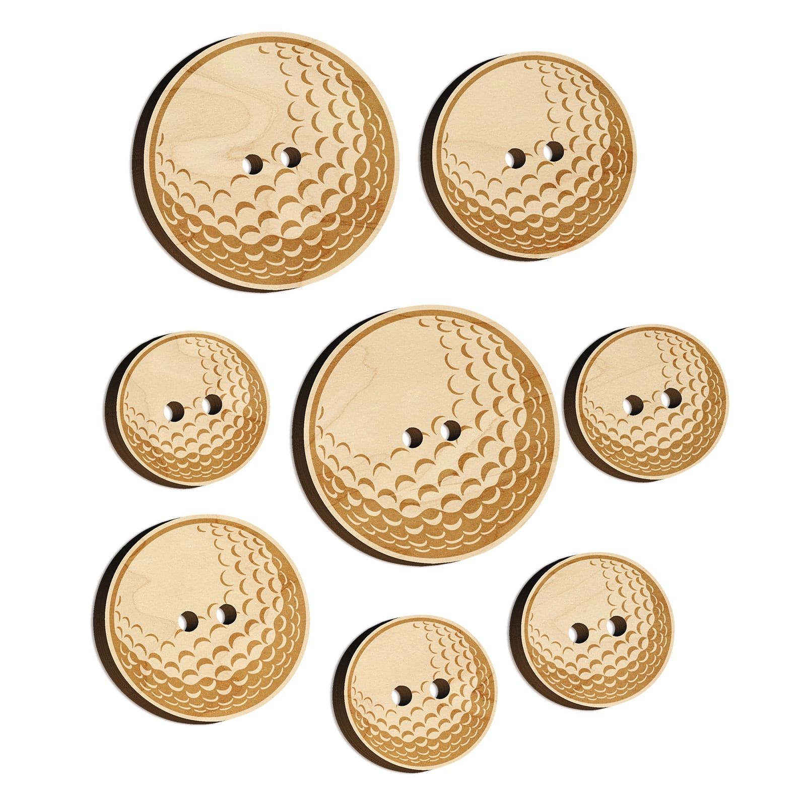 Golf Ball Sports Wood Buttons for Crochet Knitting Sewing DIY Craft - 1 ...