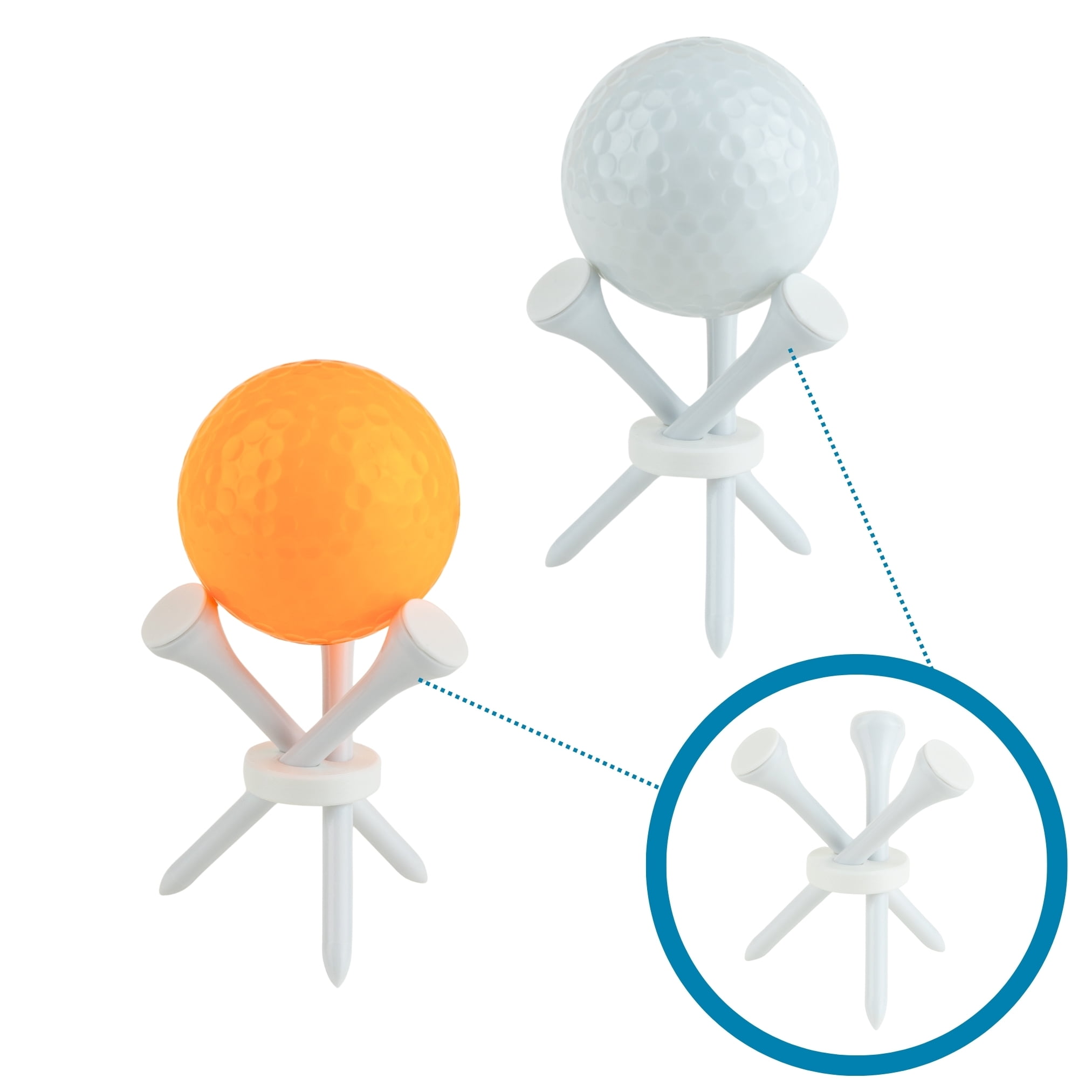 Golf Ball Tabletop Display Stand (2 Pack) | Desktop Golf Tee Holder for ...