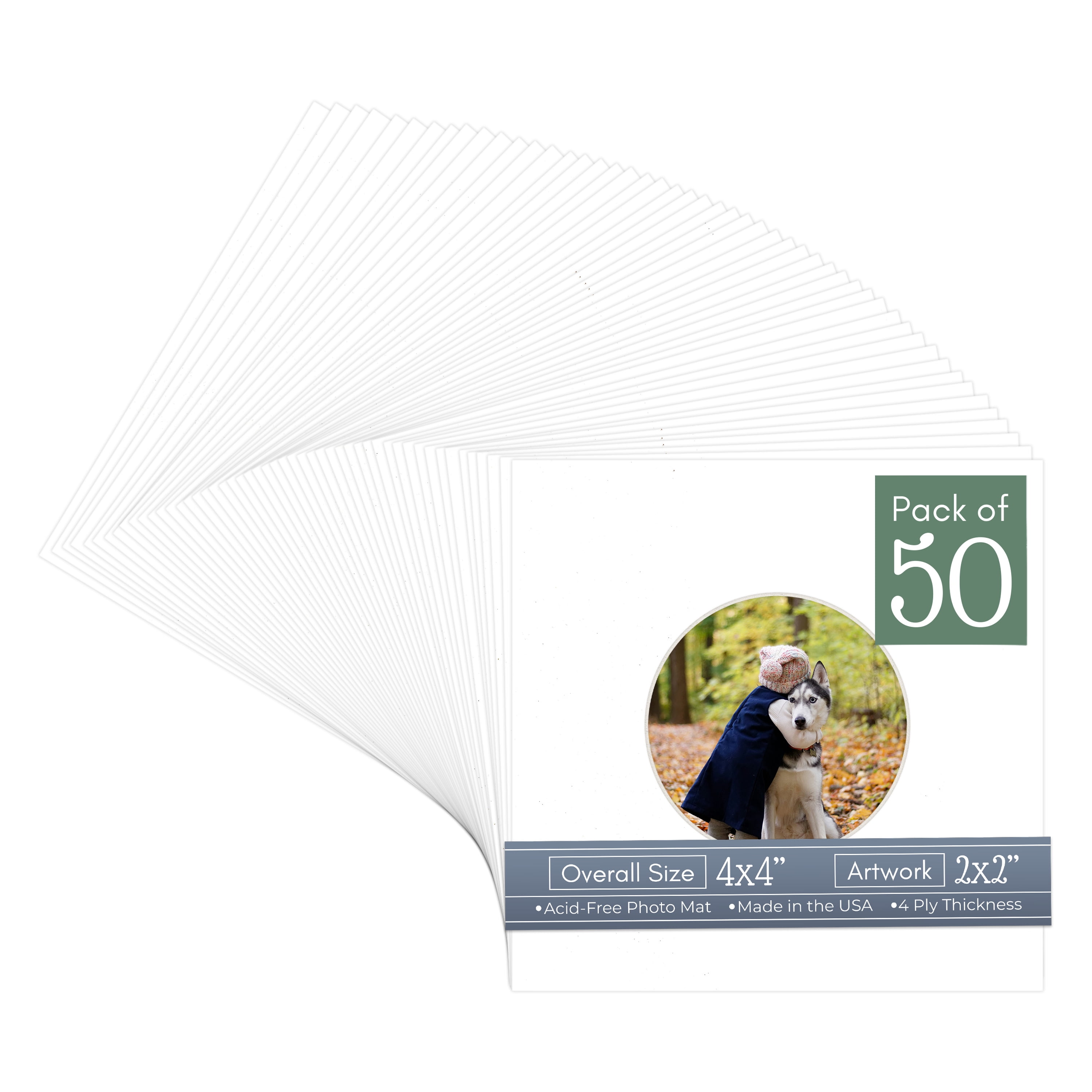 Golf Ball Texture Picture Frame Mat for 4x4 Inch Frames - Circle ...