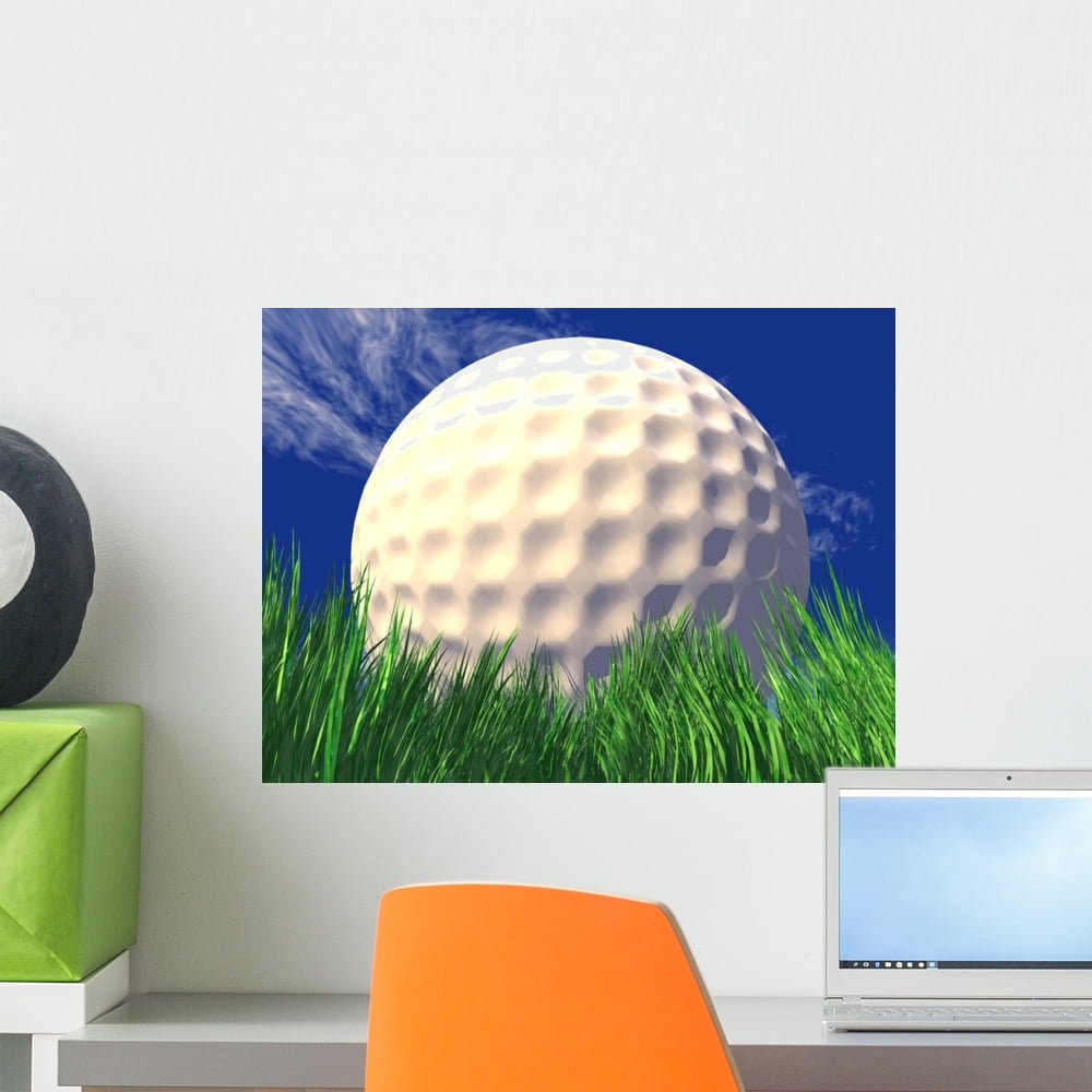 Golf Ball Wall Mural Decal by Wallmonkeys Vinyl Peel and Stick Graphic ...
