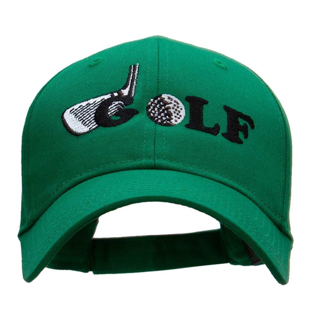Golf Ball and Club Embroidered Solid Cotton Twill Low Profile Cap ...