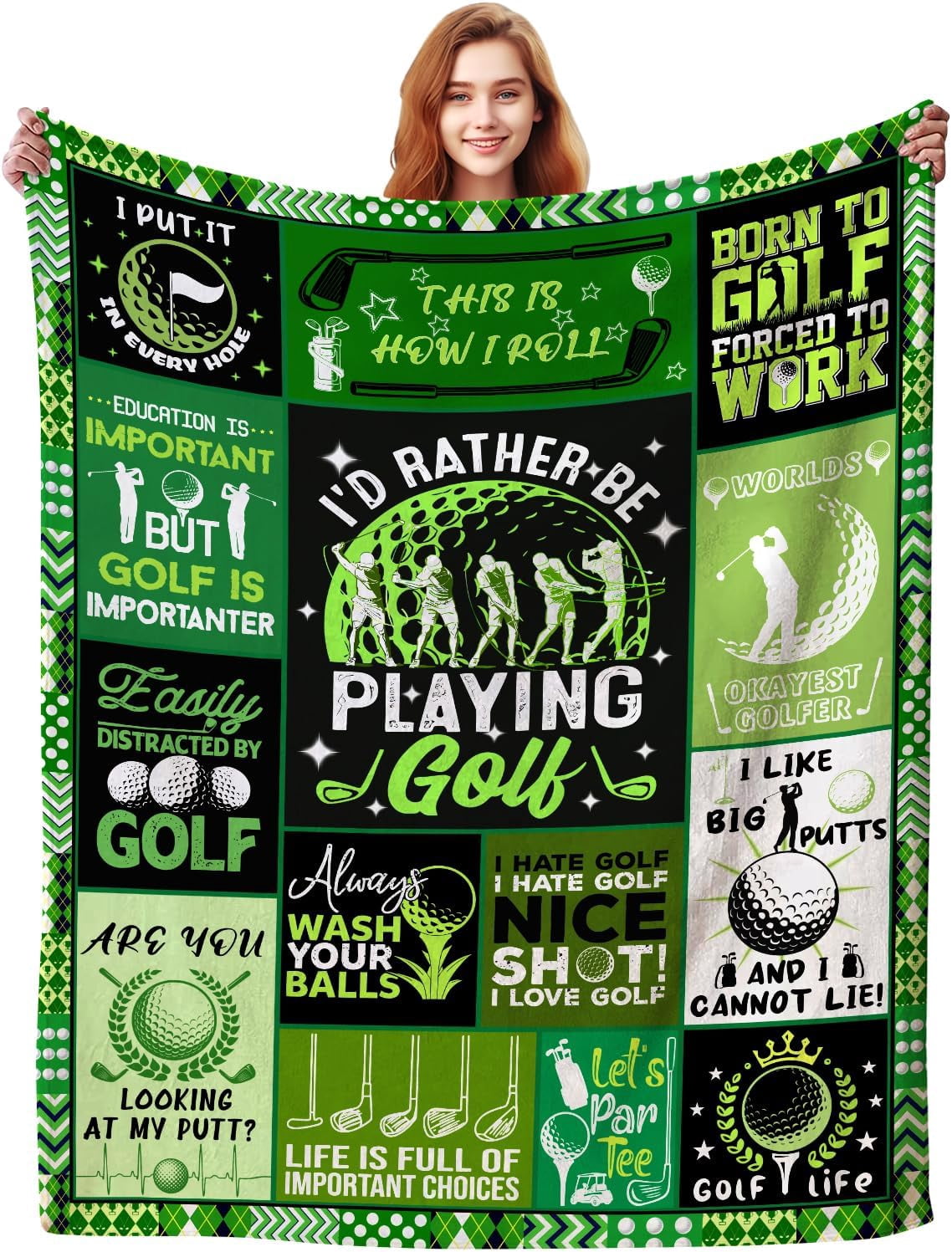 Golf Blanket Gifts for Men Women,Soft Cozy Sport Golf Blankets and ...