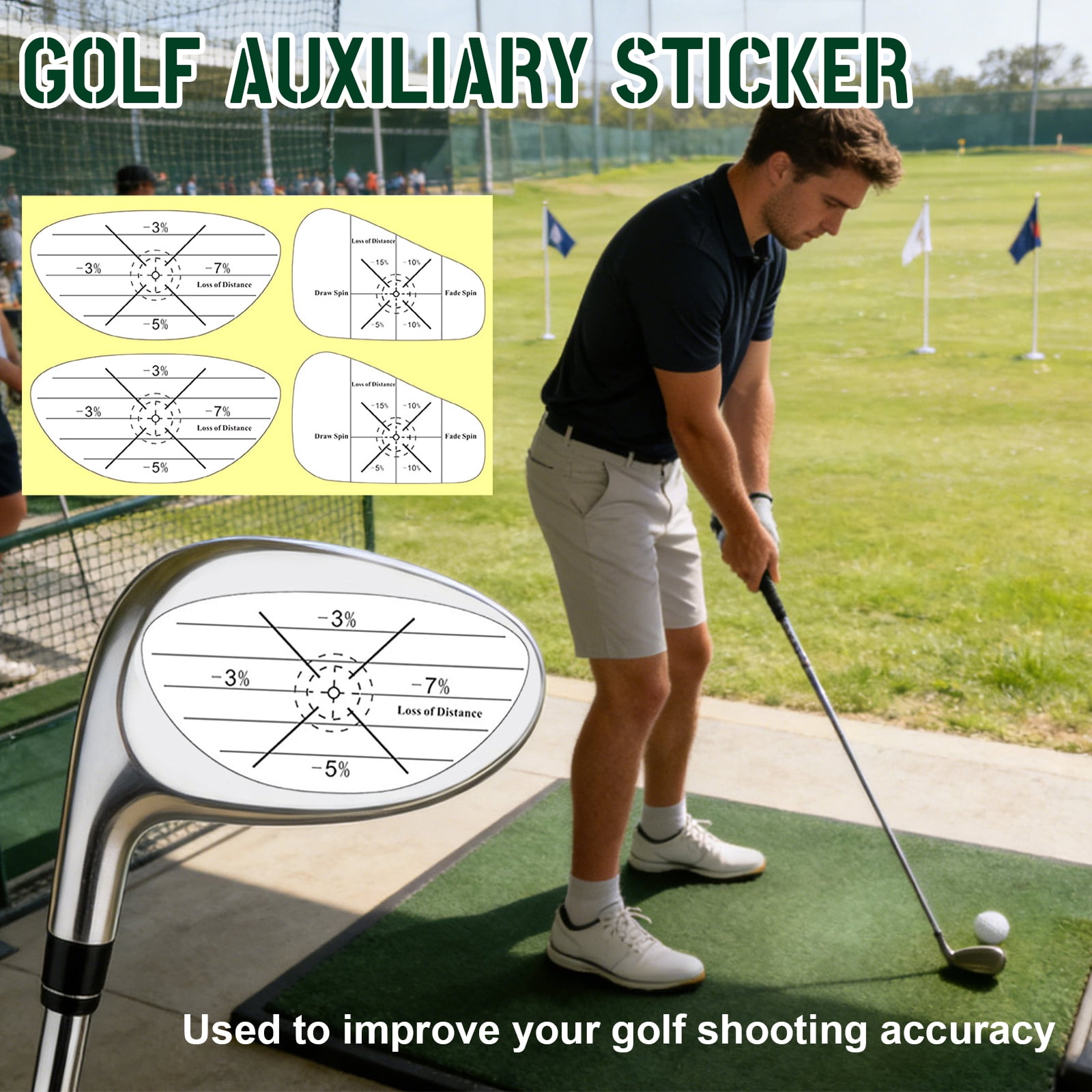 Golf Blue Color Change Impact Sticker - Reacts With Blue Color On ...